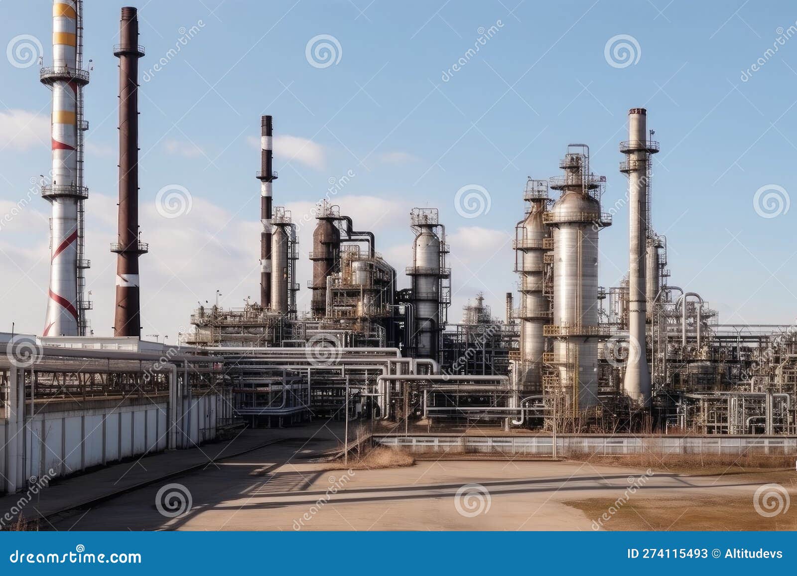 Refinery with Various Processing Units and Equipment for Extraction ...