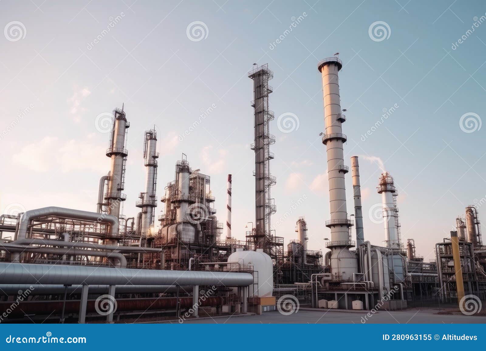 Refinery with Various Processing Units and Equipment for Extraction ...