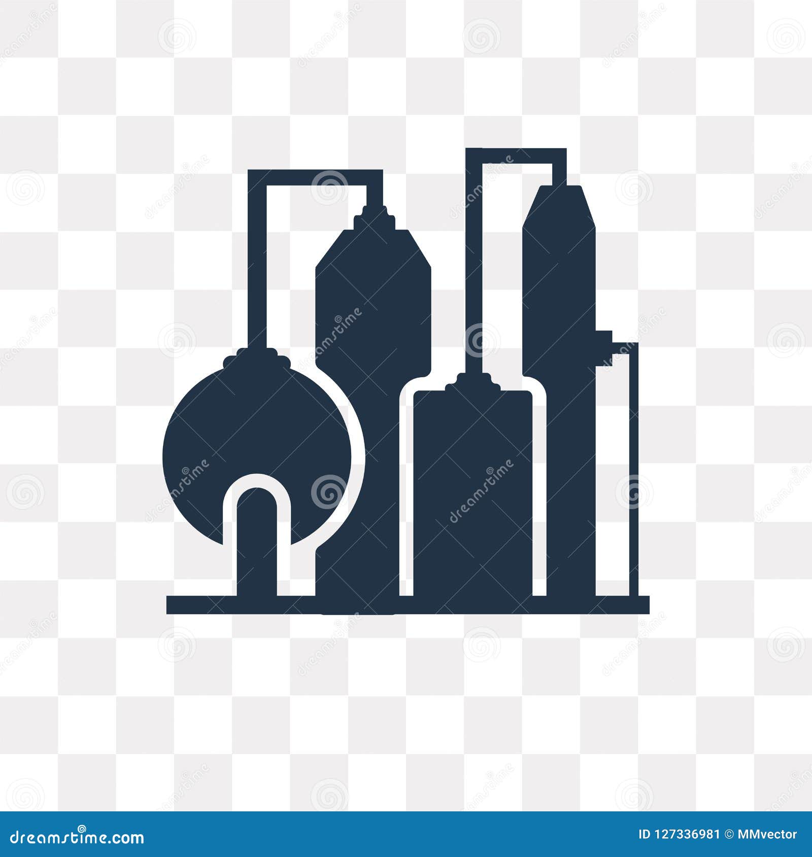 Refinery Vector Icon Isolated on Transparent Background, Refiner Stock ...