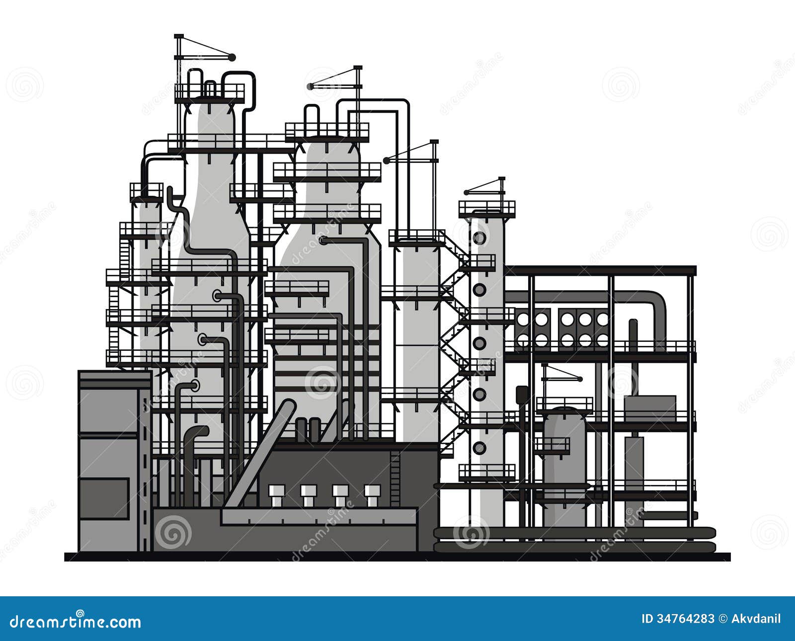 Refining stock vector. Illustration of processing, energy - 34764283