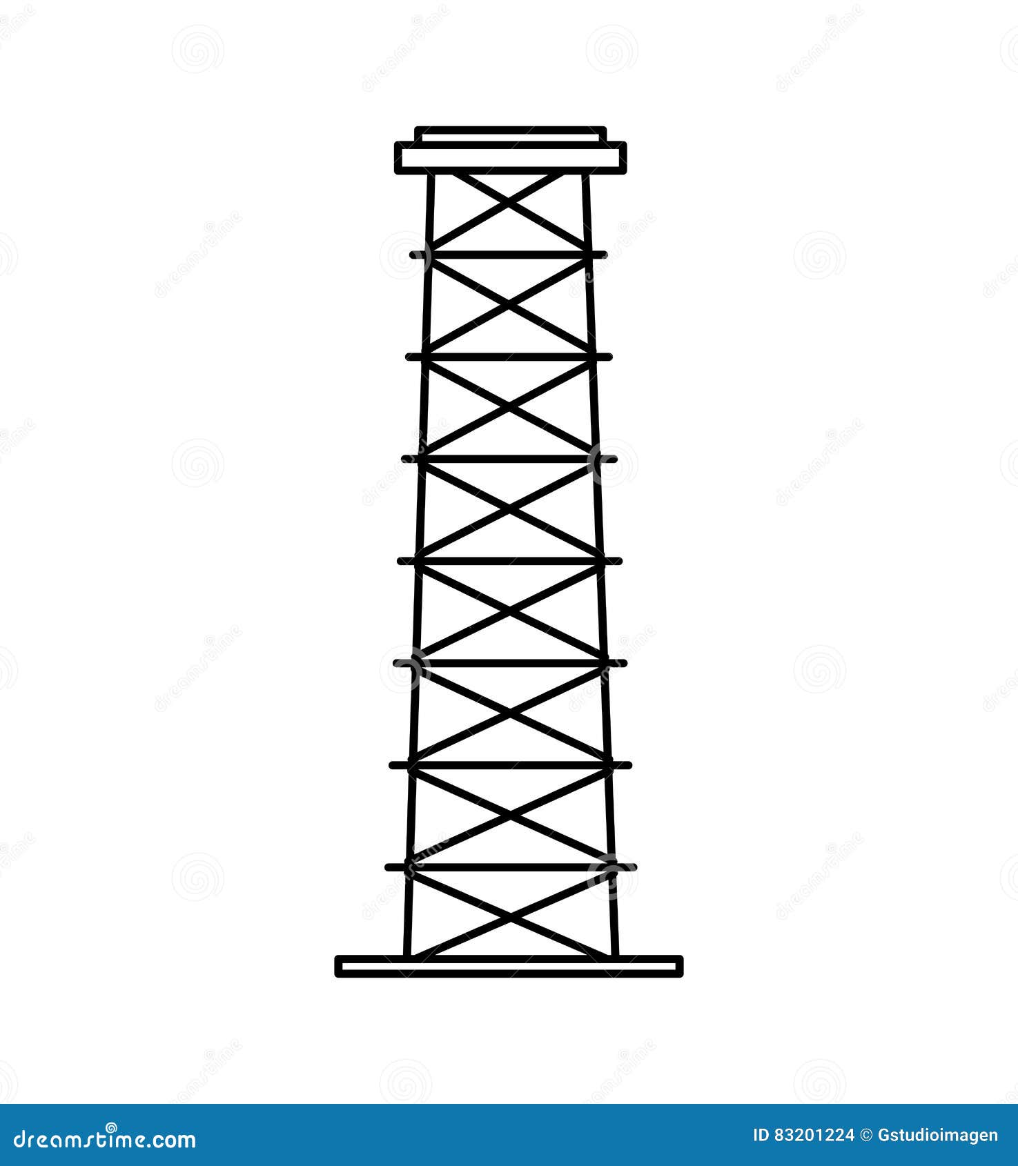 Refining Plant Tower Isolated Icon Stock Illustration - Illustration of ...