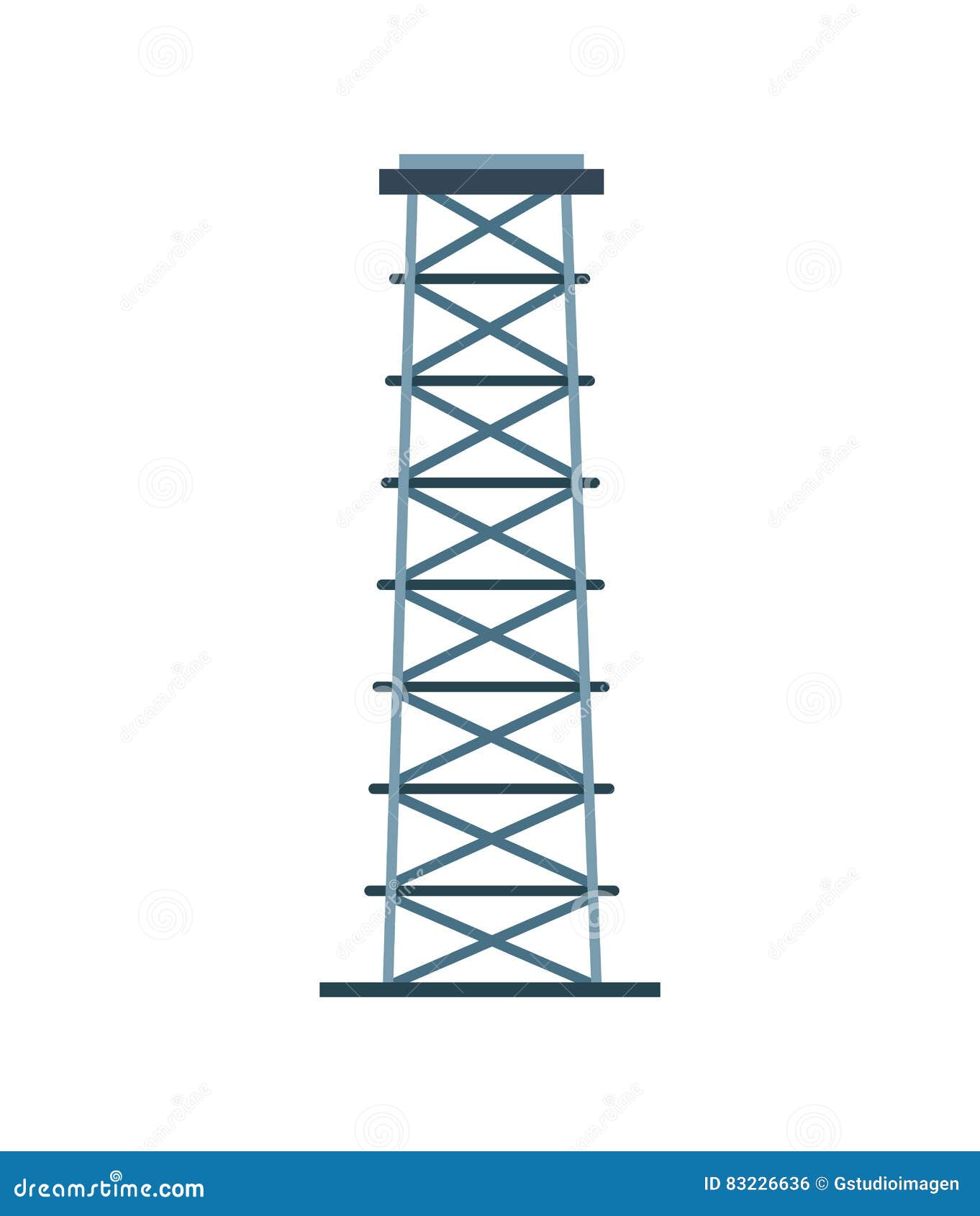 Refining Plant Tower Isolated Icon Stock Illustration - Illustration of ...