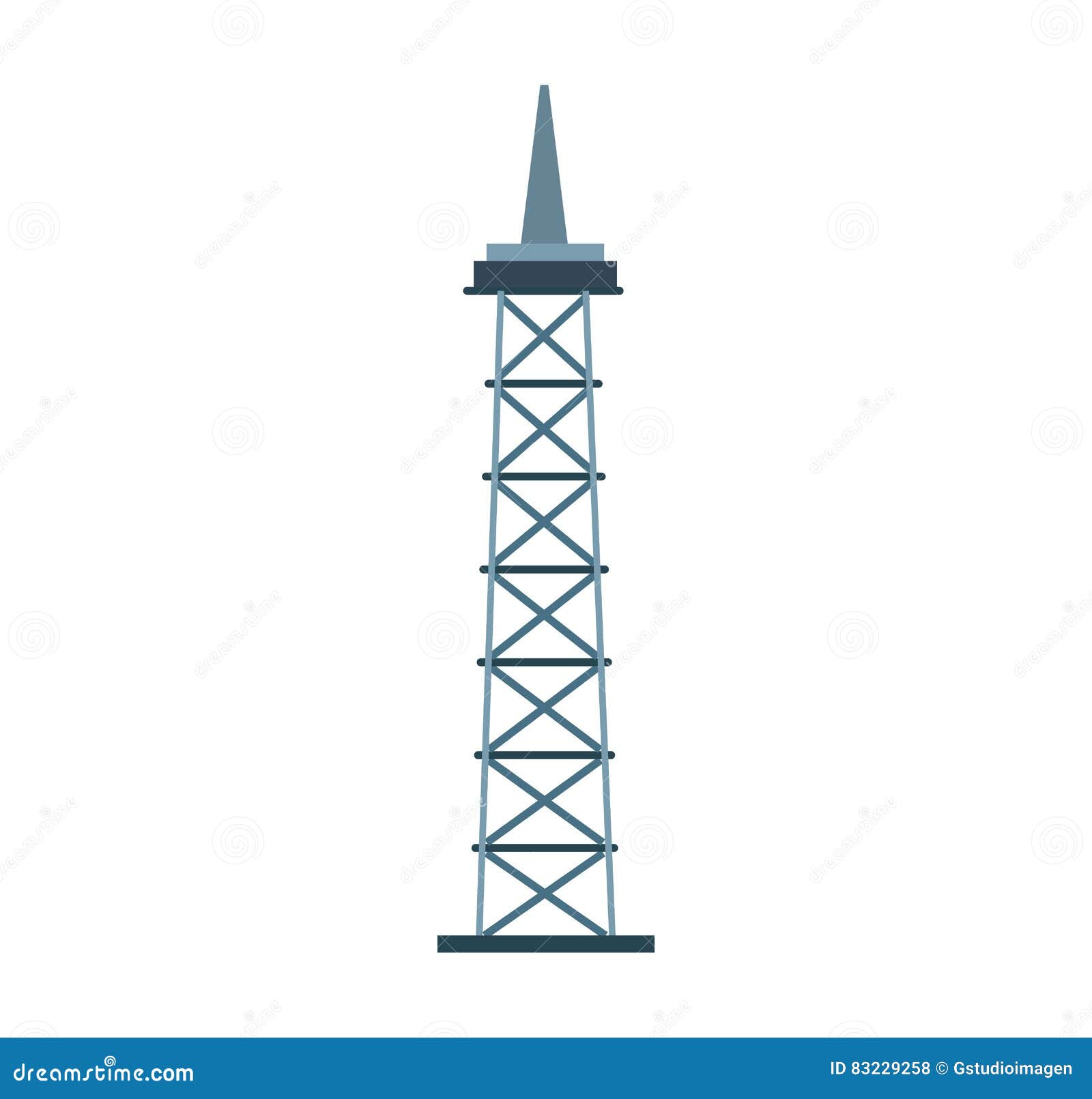 Refining Plant Tower Isolated Icon Stock Illustration - Illustration of ...