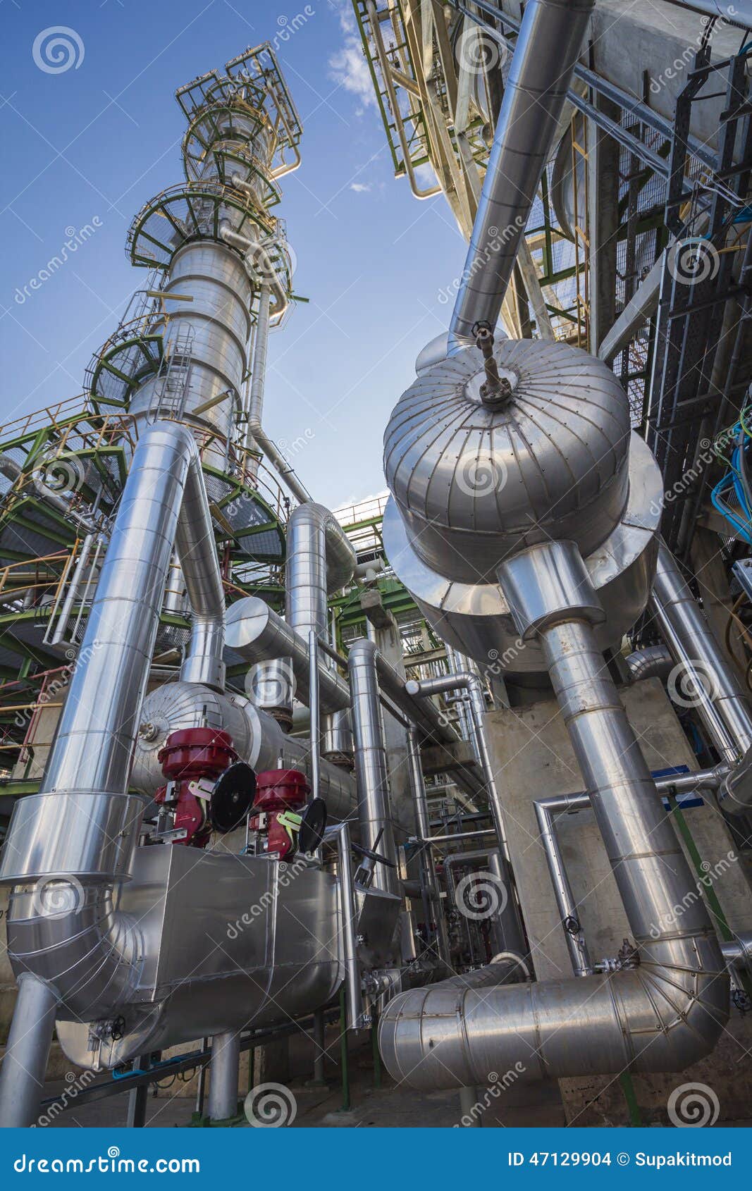 Refining tower stock photo. Image of gasoline, heavy - 47129904