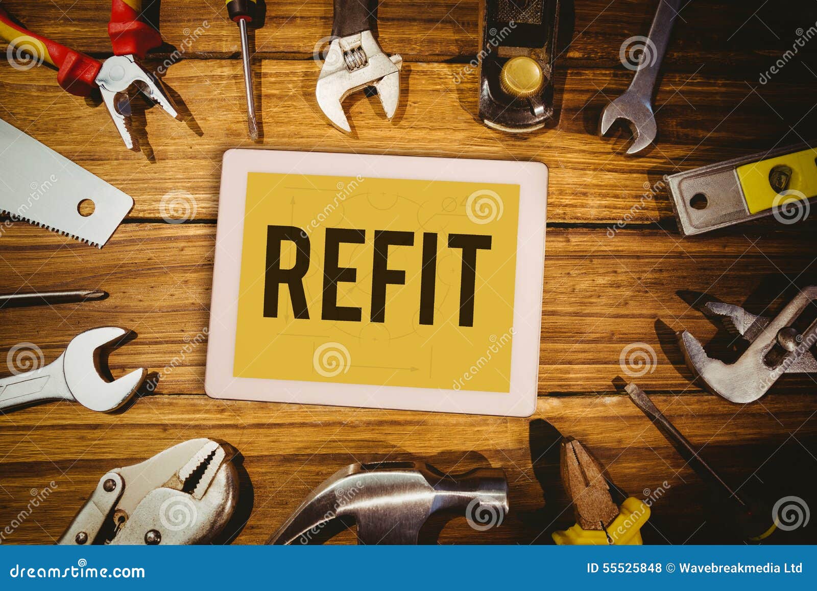 Refit against blueprint stock illustration. Illustration of refit ...