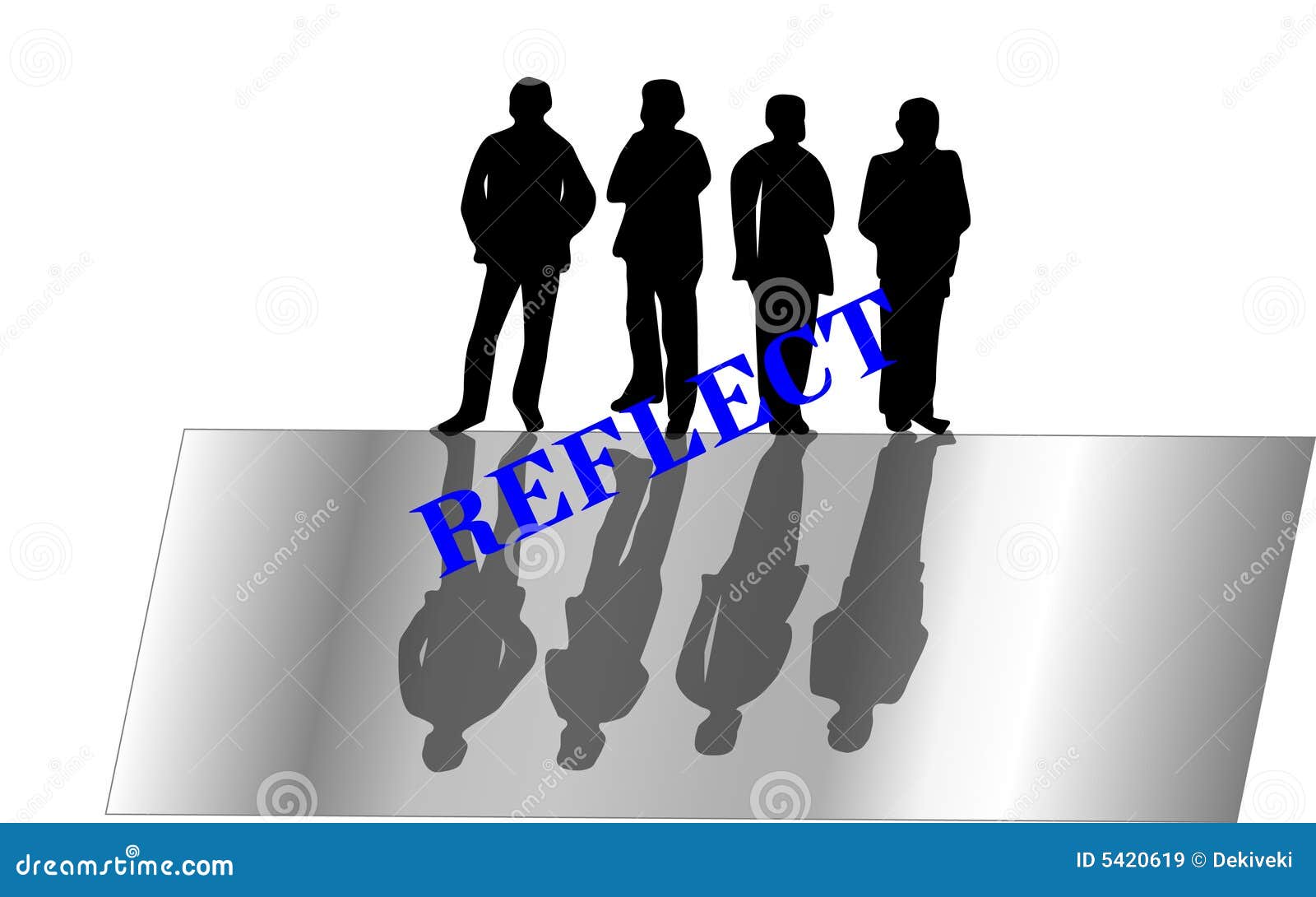 Reflect stock illustration. Illustration of pale, people - 5420619