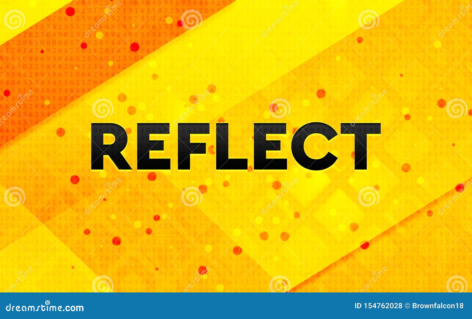 Reflect Abstract Digital Banner Yellow Background Stock Illustration ...
