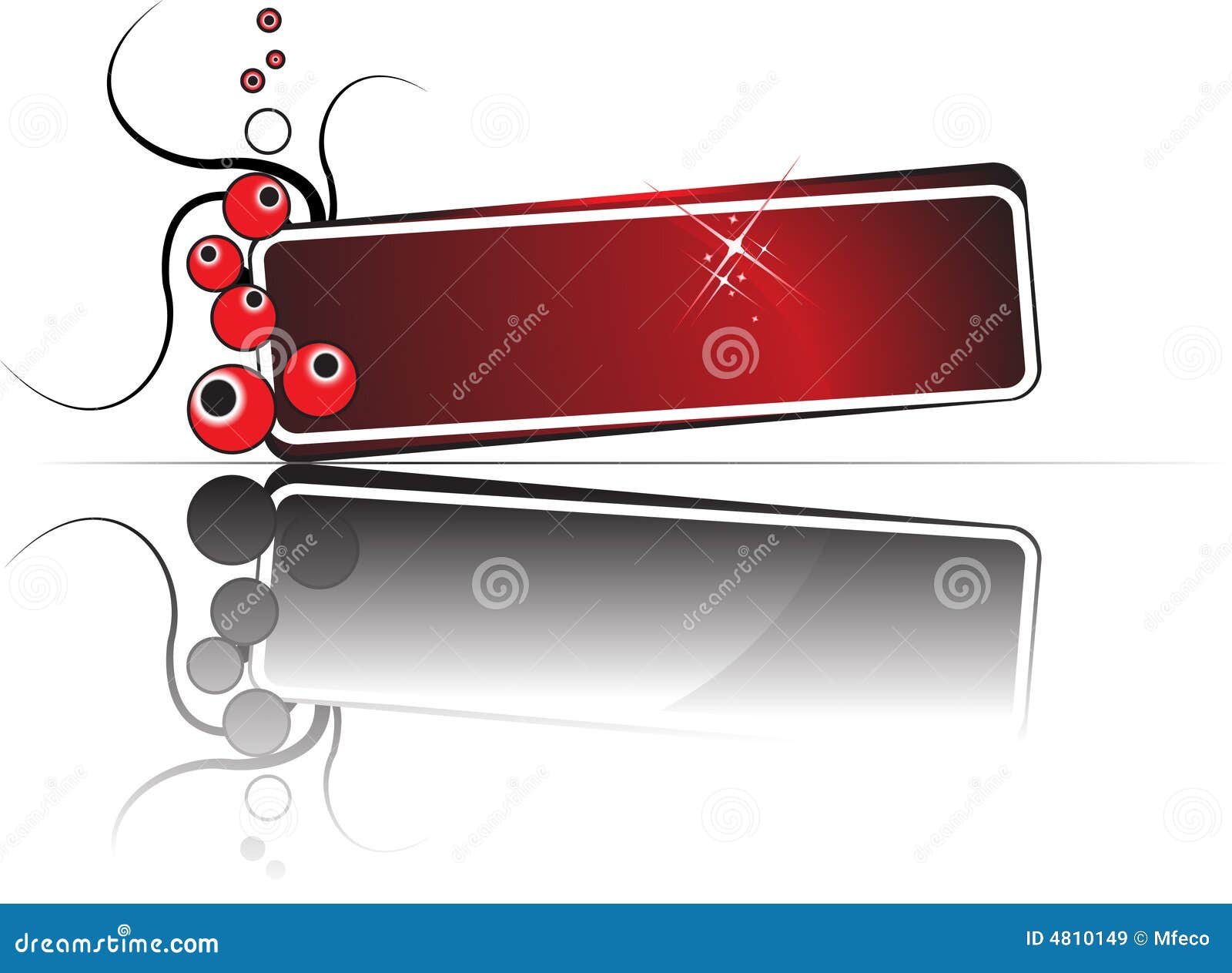 Reflect banner vector stock vector. Illustration of clear - 4810149