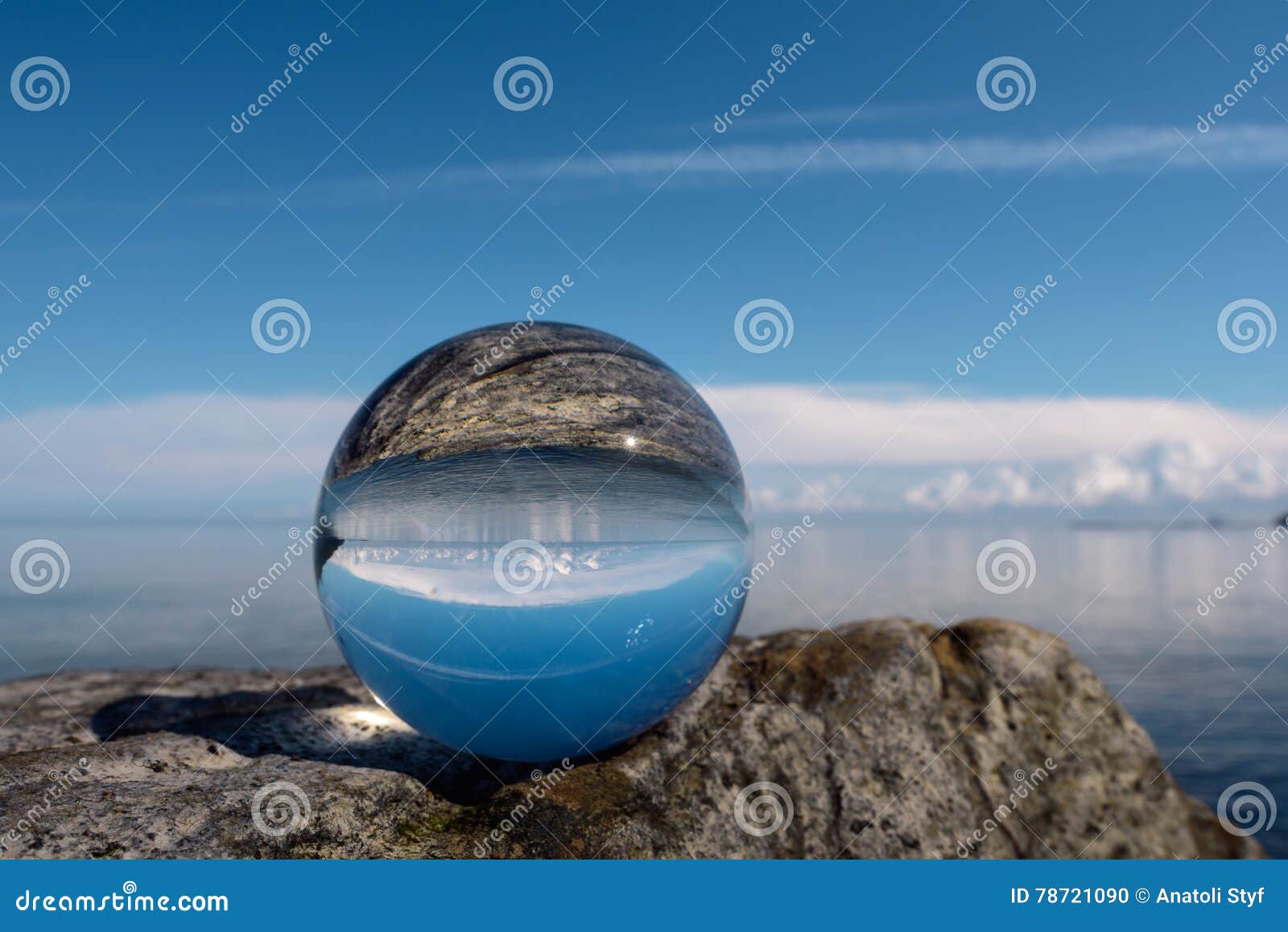 Reflect in crystal ball stock photo. Image of glow, equilibration ...