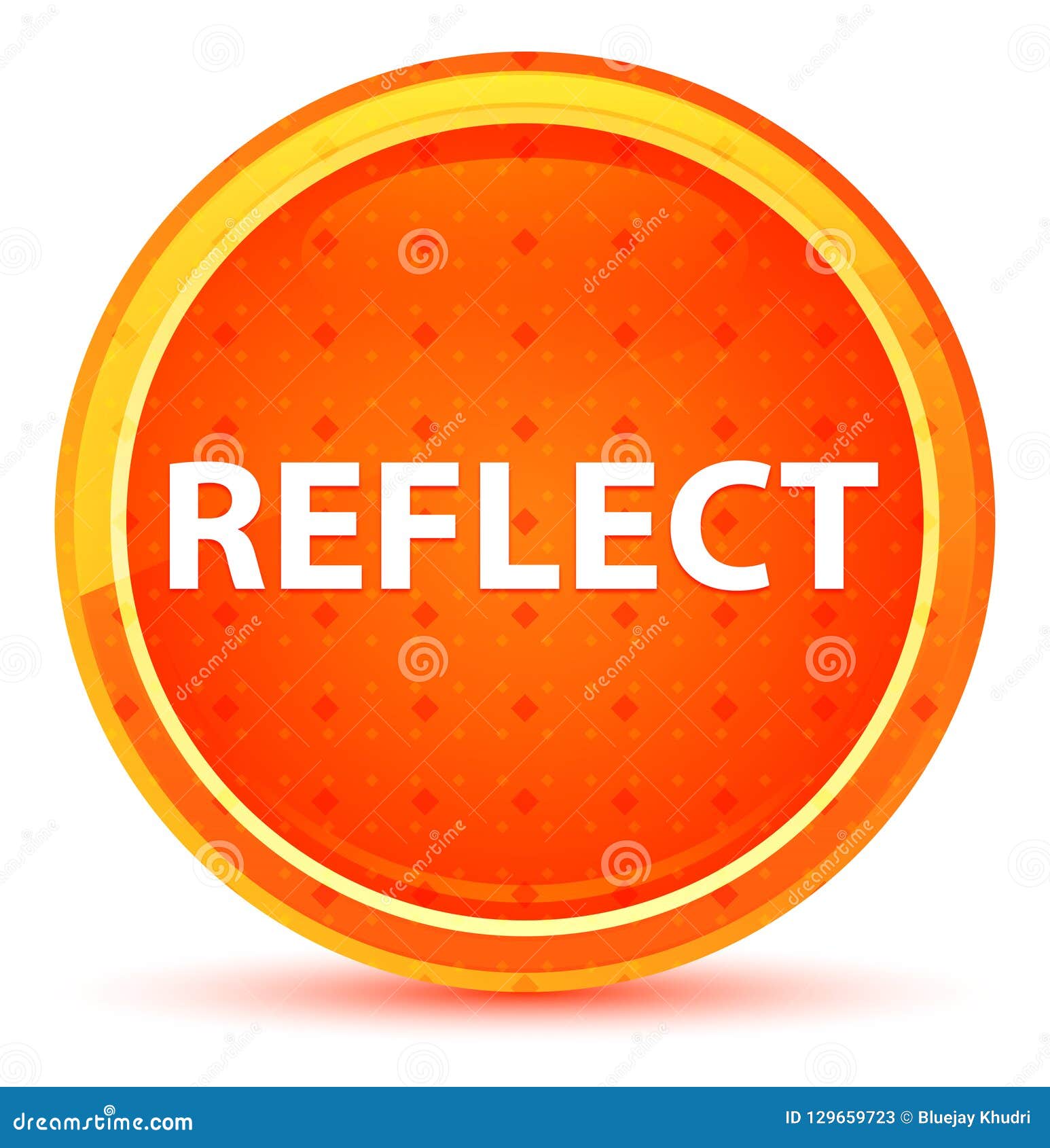 Reflect Natural Orange Round Button Stock Illustration - Illustration ...
