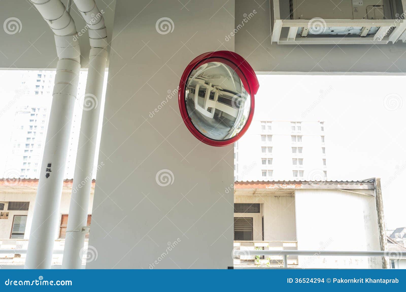Reflect Mirror in Car Parking Stock Photo - Image of look, inside: 36524294
