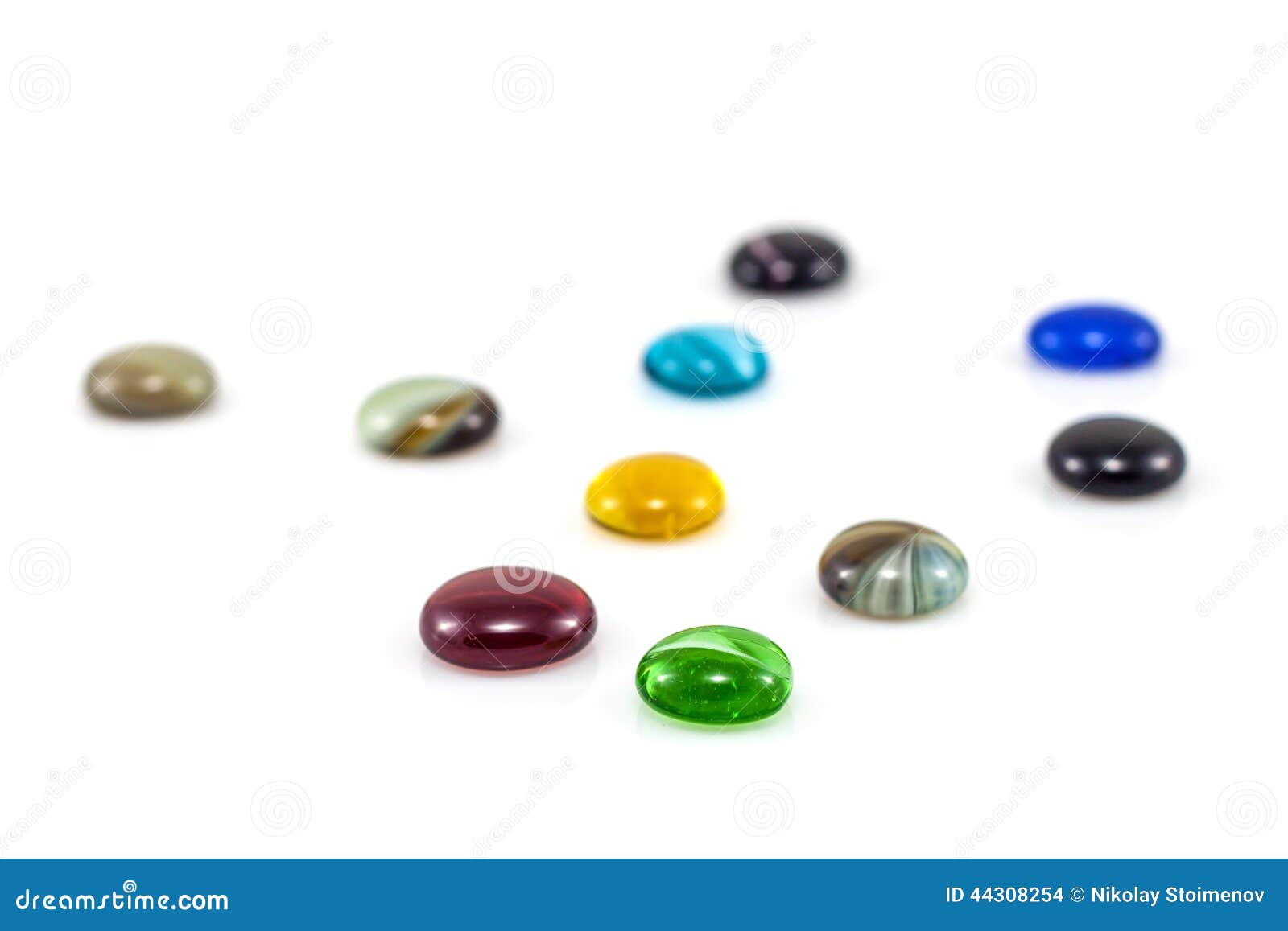 Reflected Gems stock photo. Image of isolated, group - 44308254