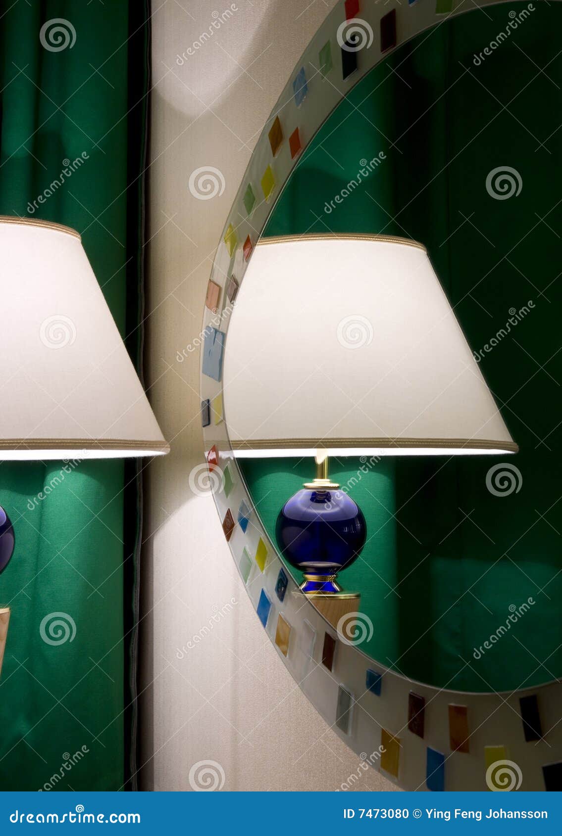 Reflected lamp stock photo. Image of bright, shade, night - 7473080
