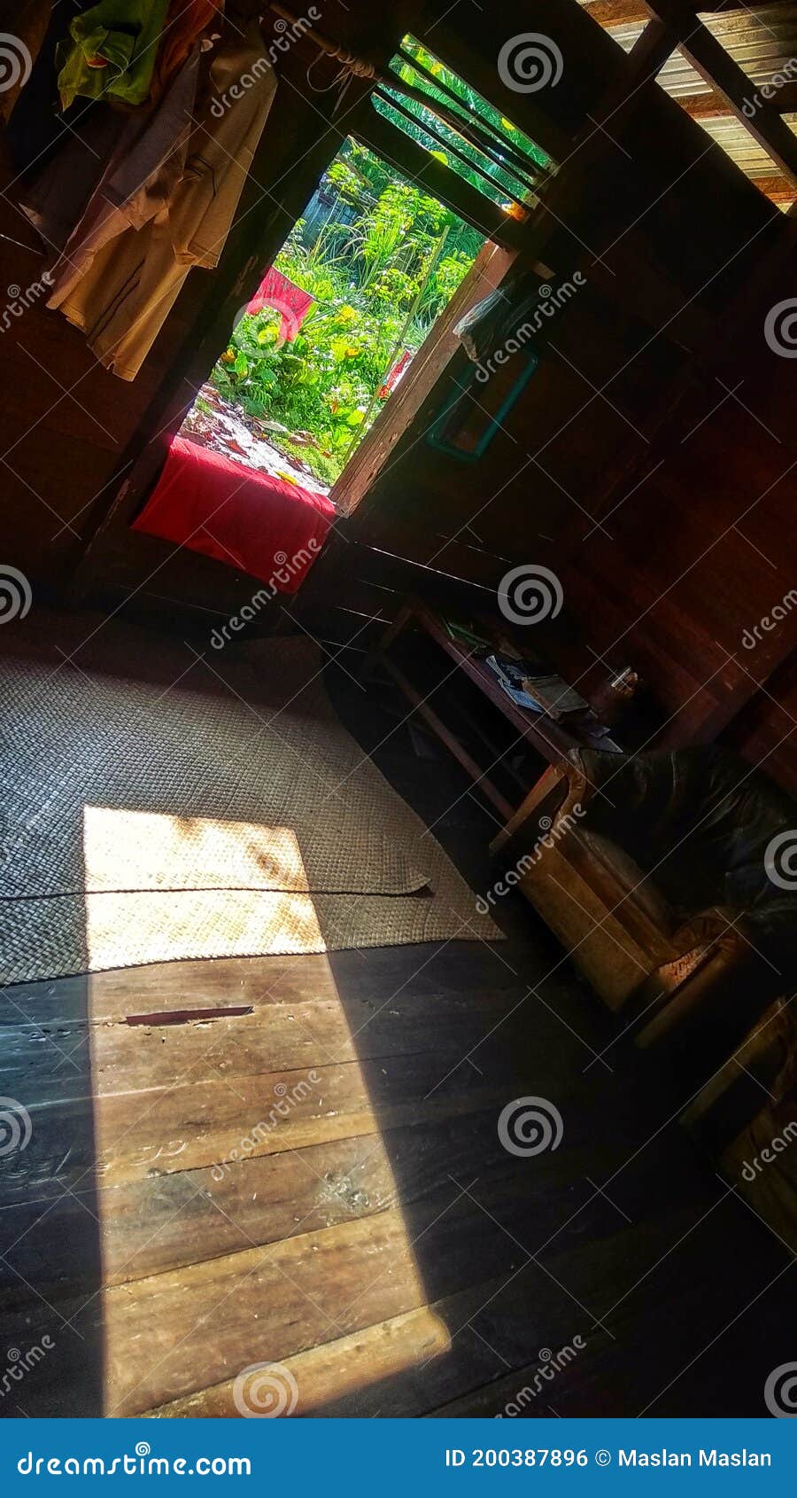 Reflected Light into the Room of the House Stock Photo - Image of ...