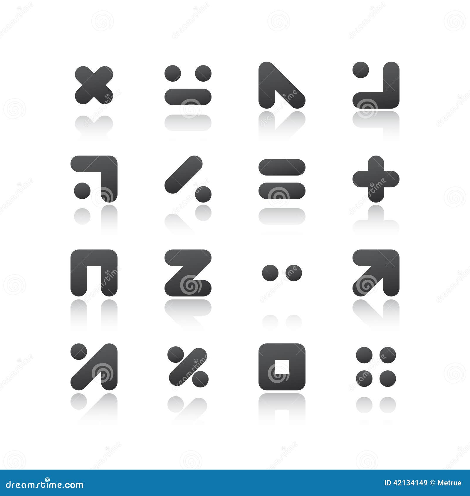 Reflected maths stock vector. Illustration of increase - 42134149