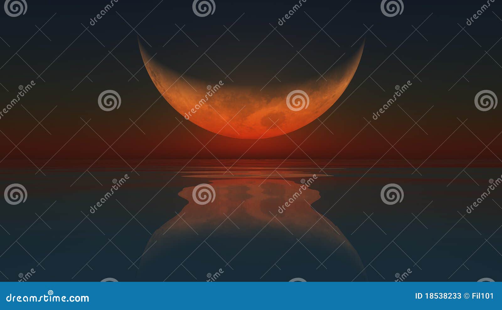 Reflected Moon stock illustration. Illustration of huge - 18538233