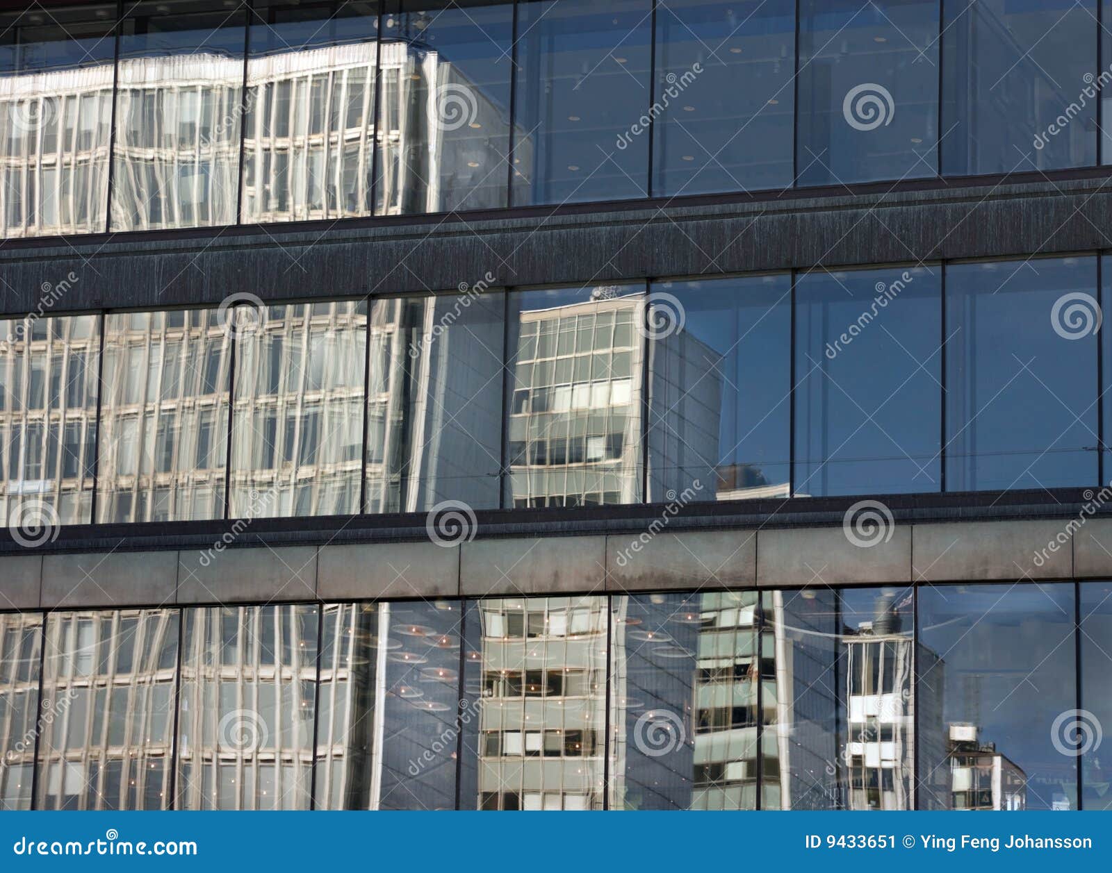 Reflected office buildings stock image. Image of facade - 9433651