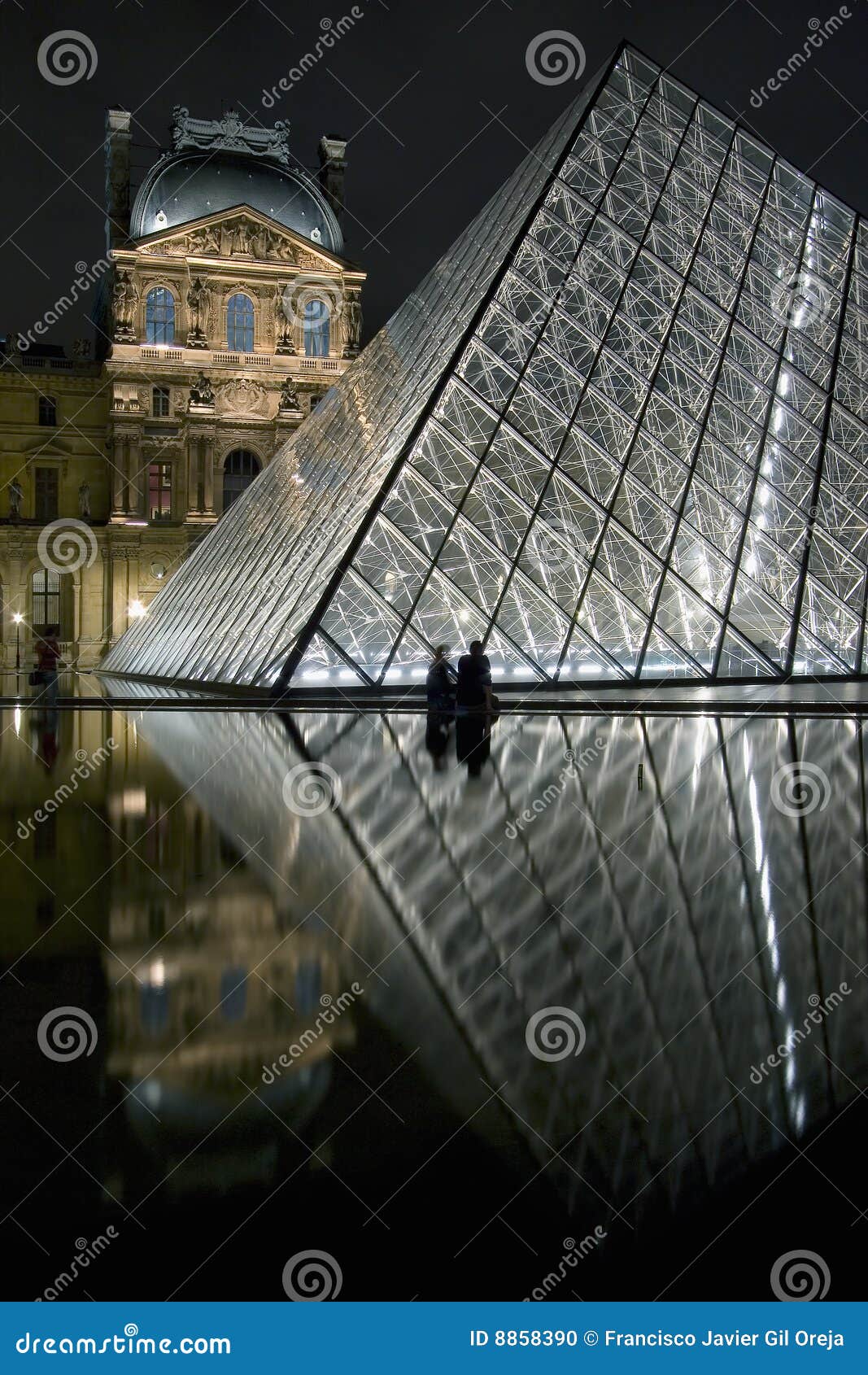 Reflected in the Pyramid of the Louvre Editorial Image - Image of ...