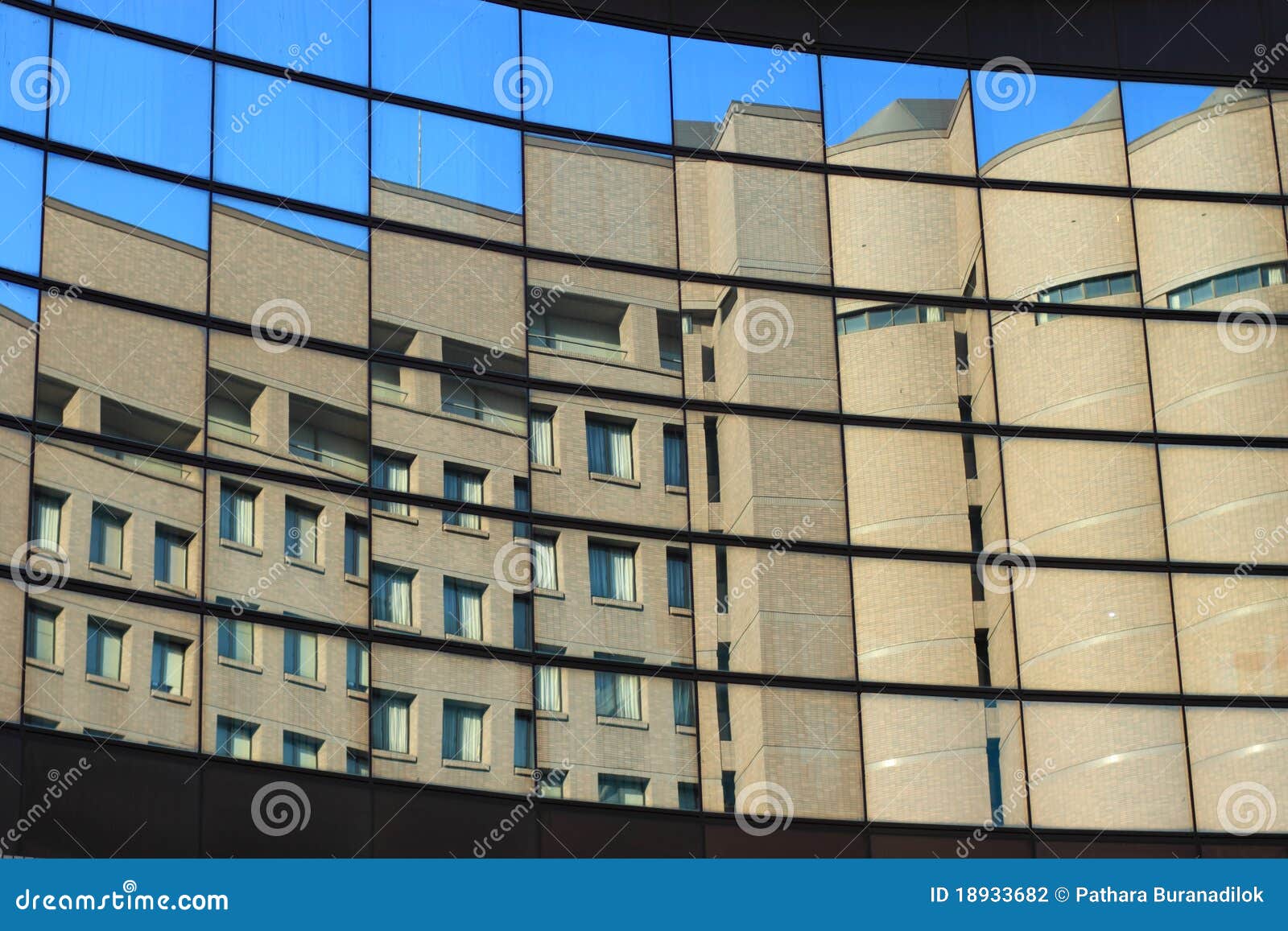 Reflecting on a building stock photo. Image of high, growth - 18933682
