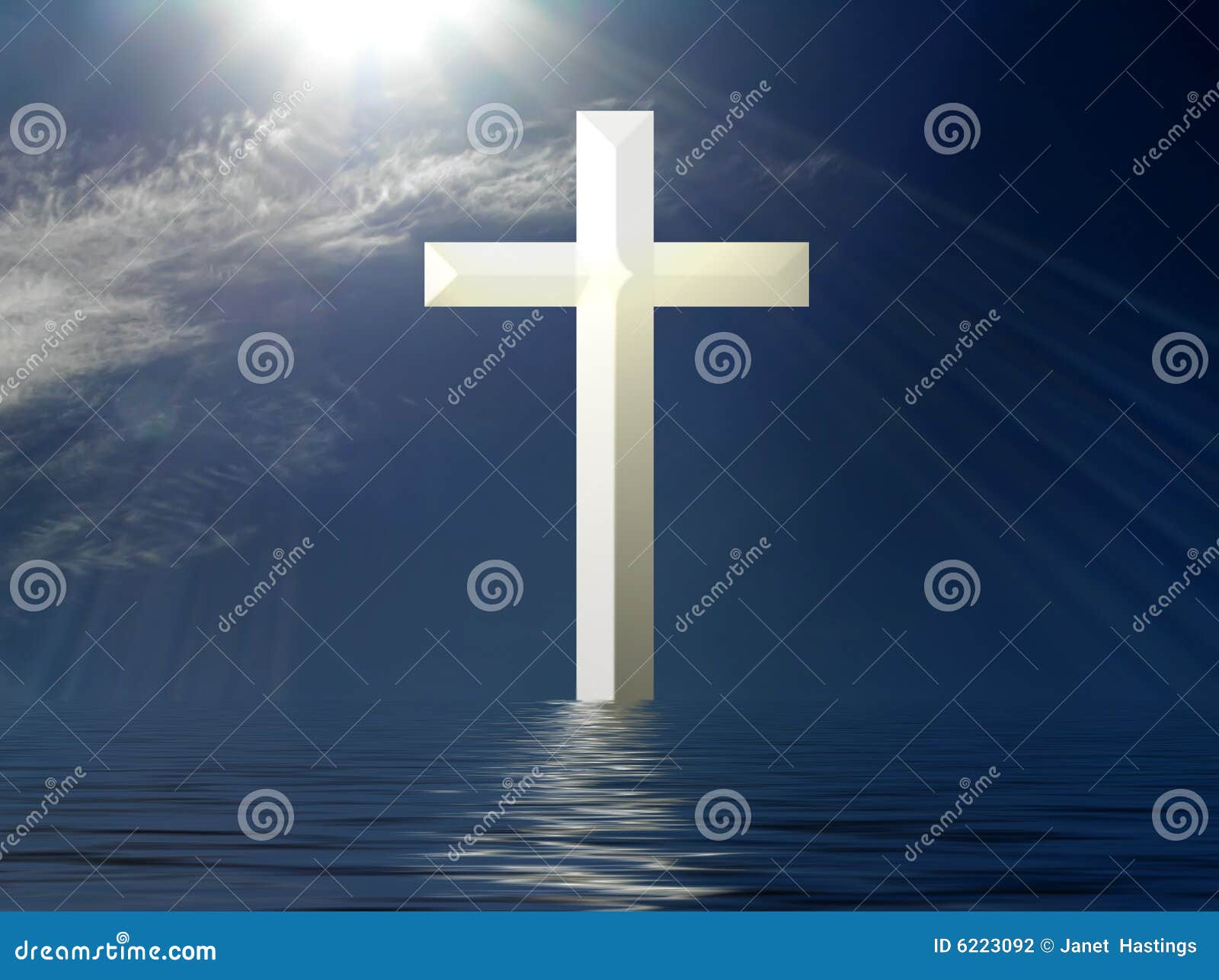 Reflecting the Cross stock illustration. Illustration of crucifixion ...