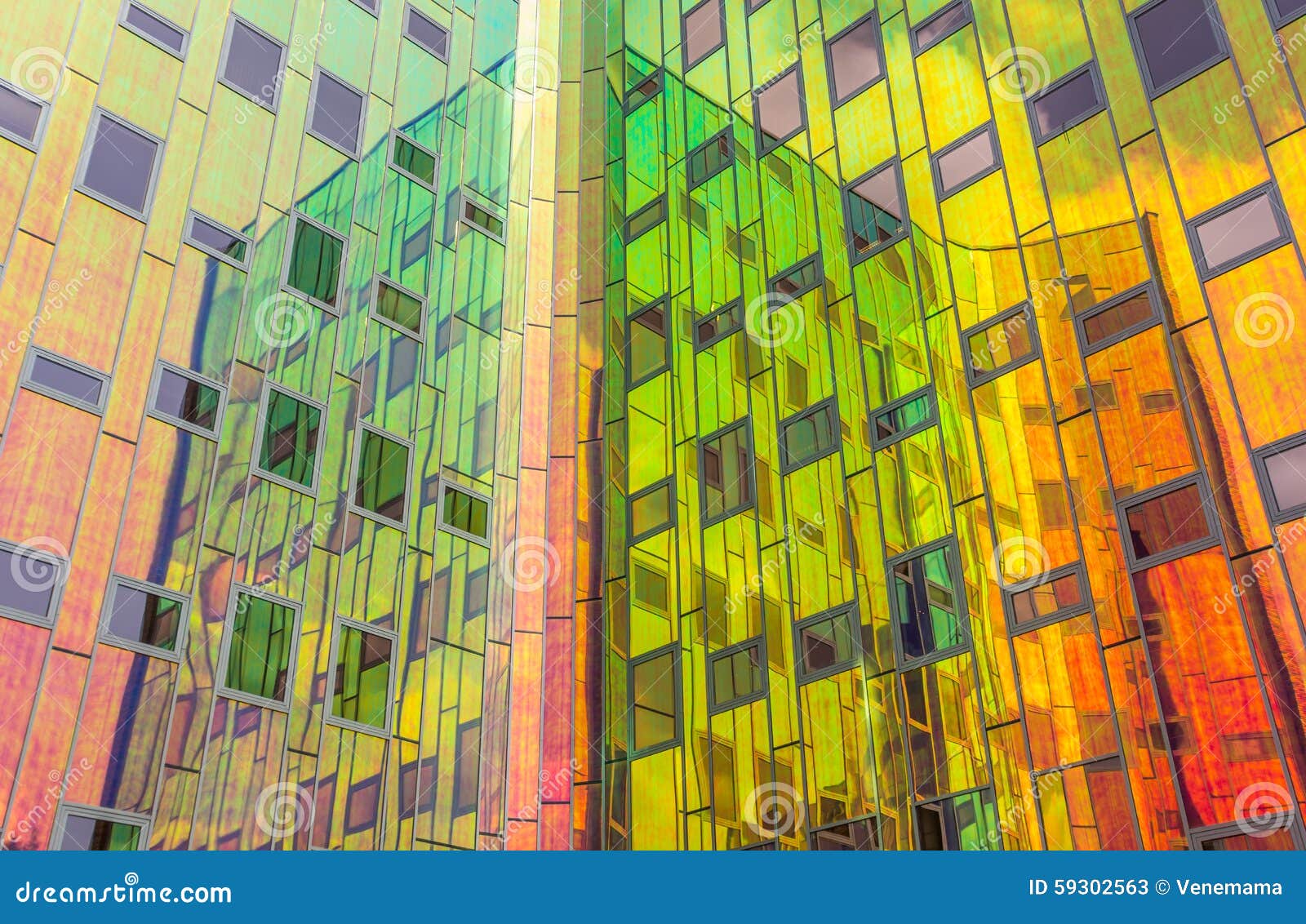 Reflecting Facade of a Modern Office Building in Deventer Stock Image ...