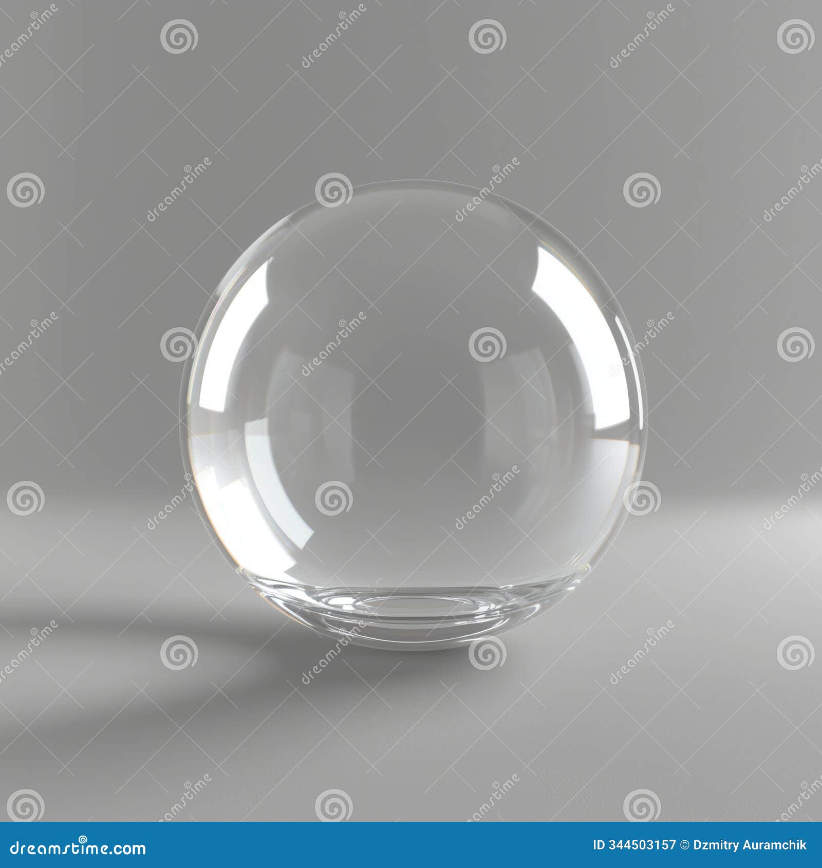 Reflecting Light on a Smooth Surface, the Clear Glass Sphere Creates an ...