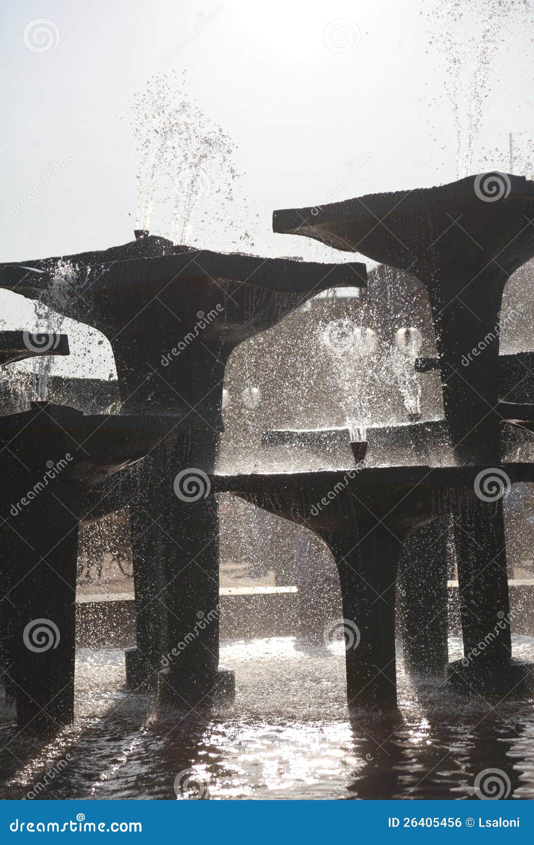 Reflecting Pool Fountain Creates Outdoor Stock Photo - Image of city ...
