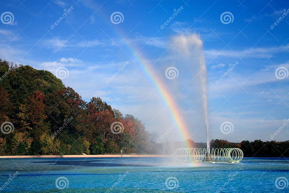 Reflecting Pool Rainbow stock image. Image of eden, peaceful - 18804529
