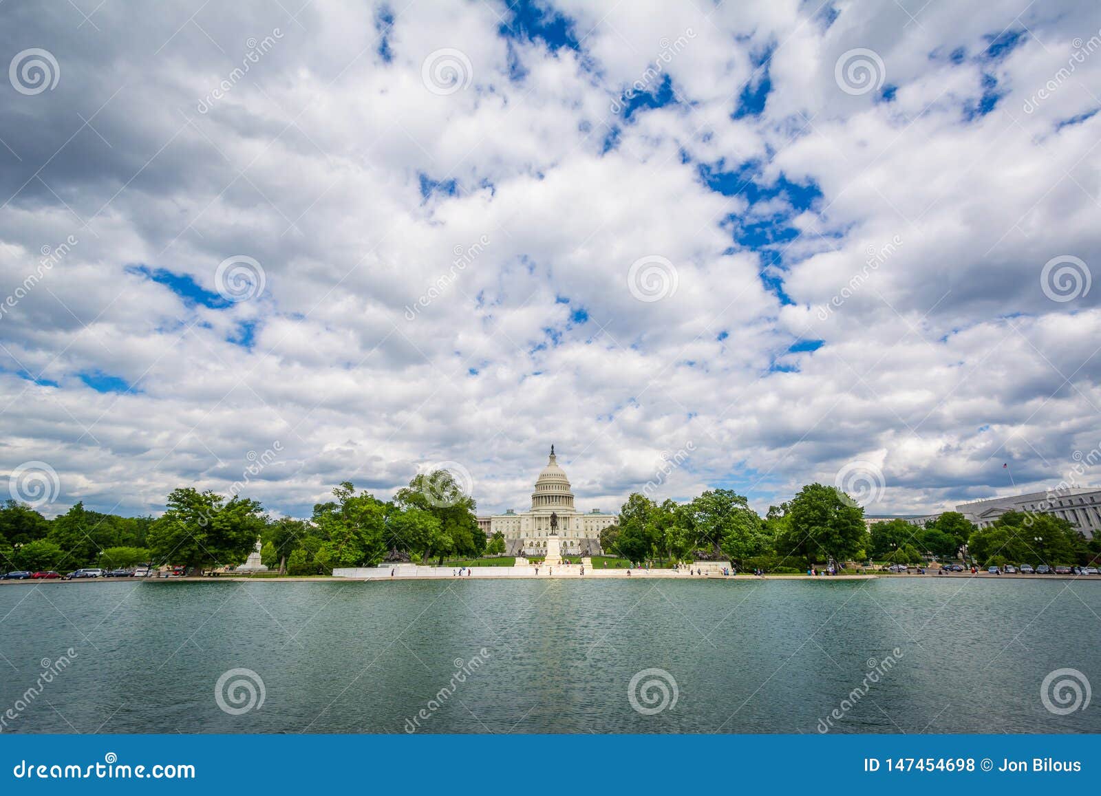 The Reflecting Pool and United States Capitol in Washington, DC Stock ...