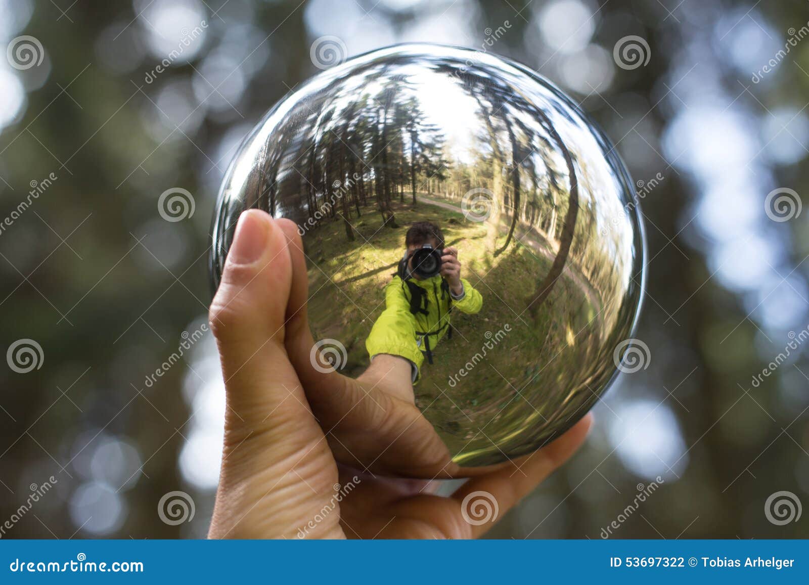 Reflecting Sphere Photographer Selfie Stock Photo - Image of selfie ...