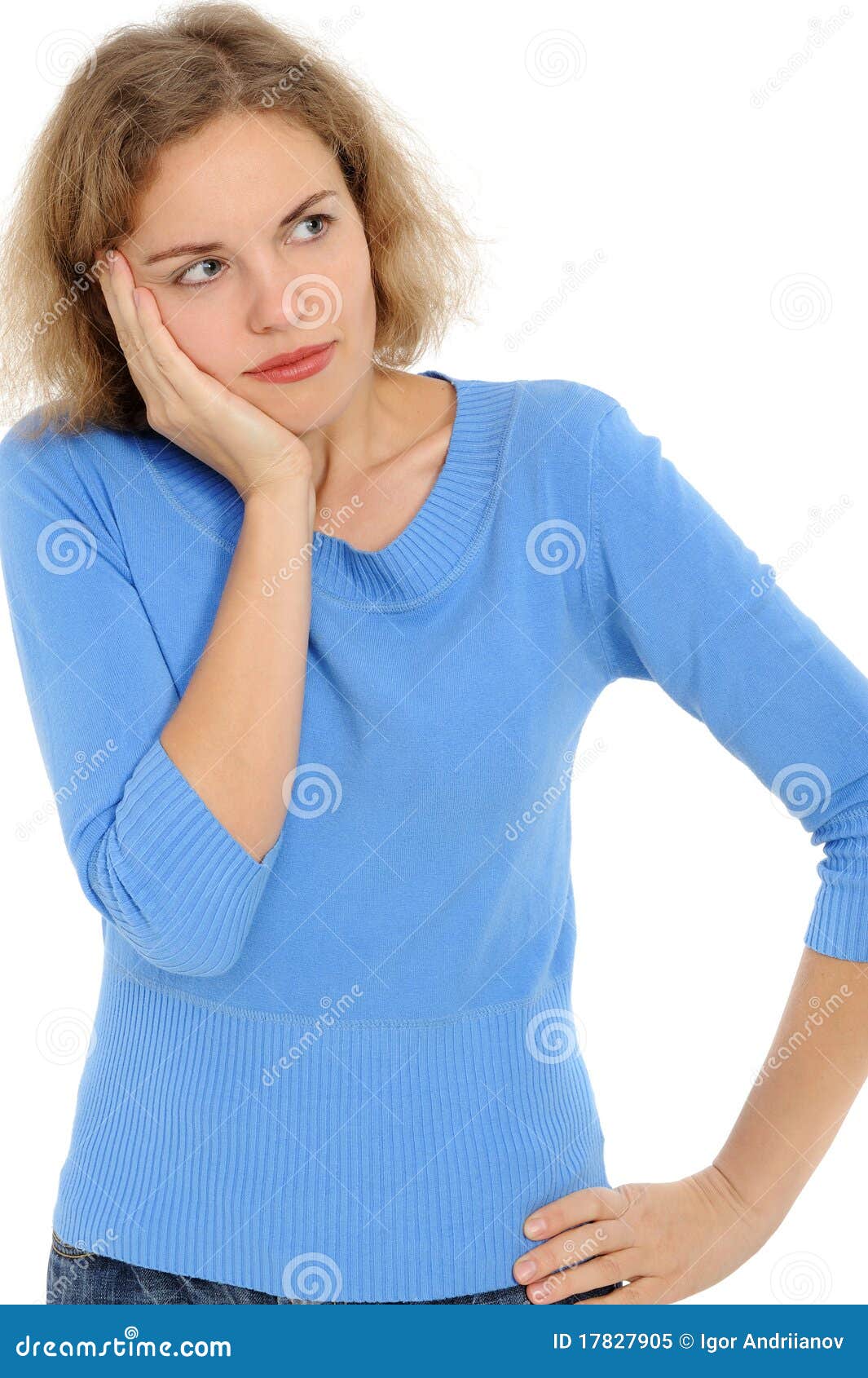 Reflecting young woman stock image. Image of contemplation - 17827905