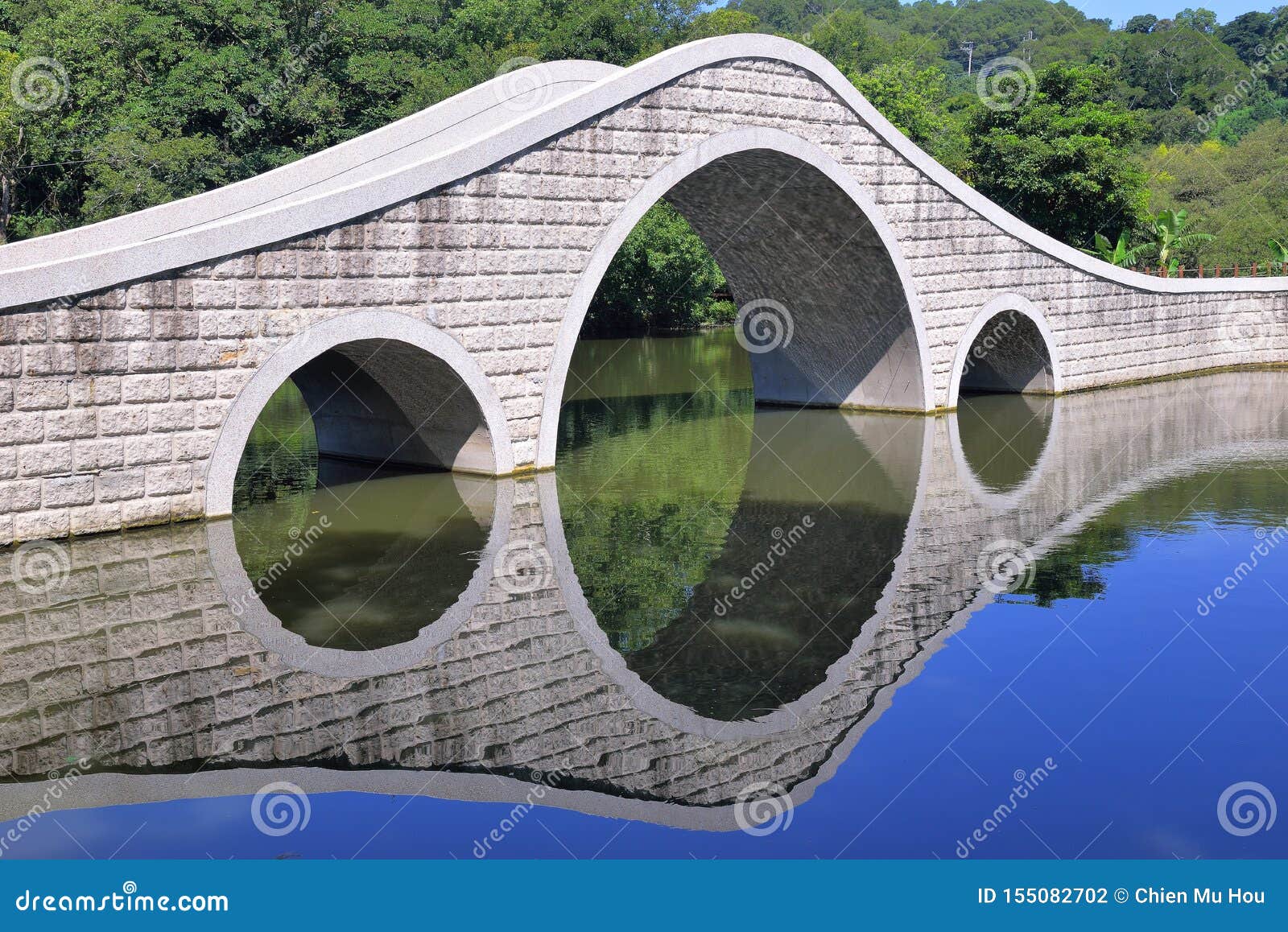 Reflection Arch Bridge. stock photo. Image of hsinchu - 155082702