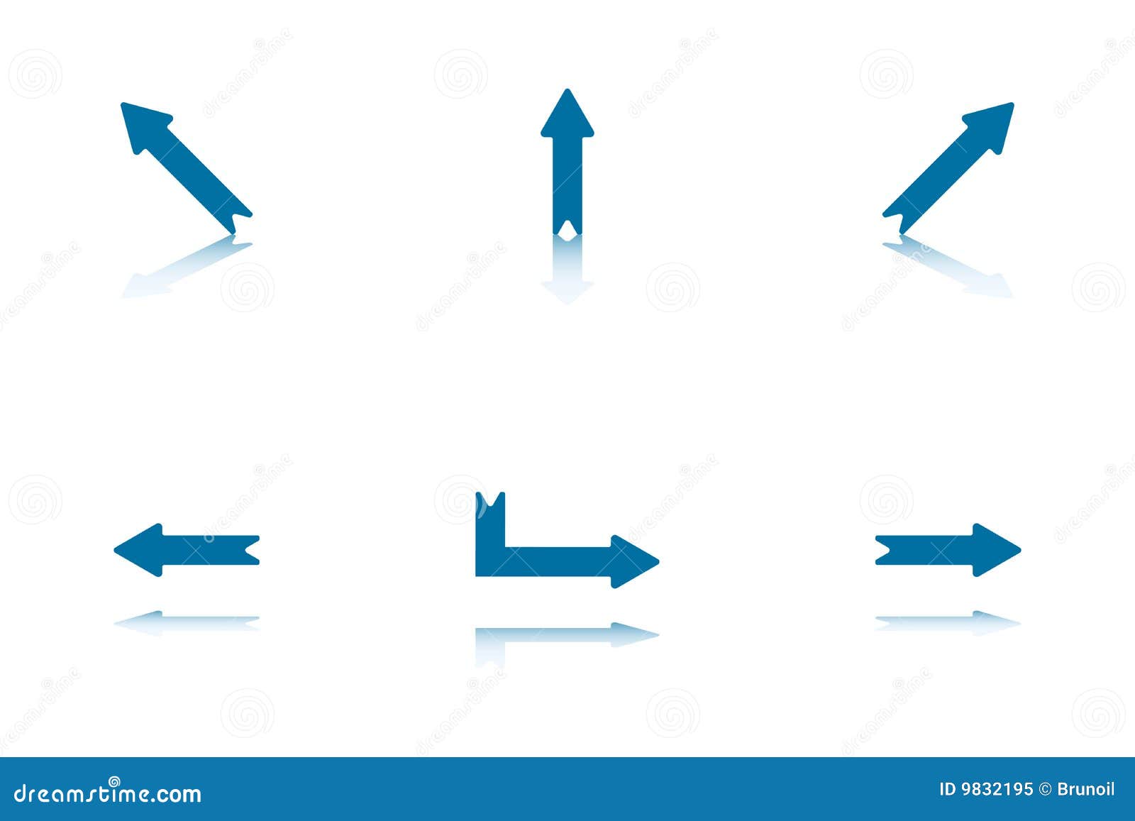 Reflection Arrows Collection 1 Stock Vector - Illustration of indicate ...