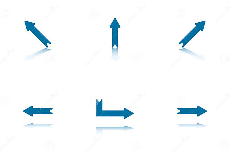 Reflection Arrows Collection 1 Stock Vector - Illustration of indicate ...