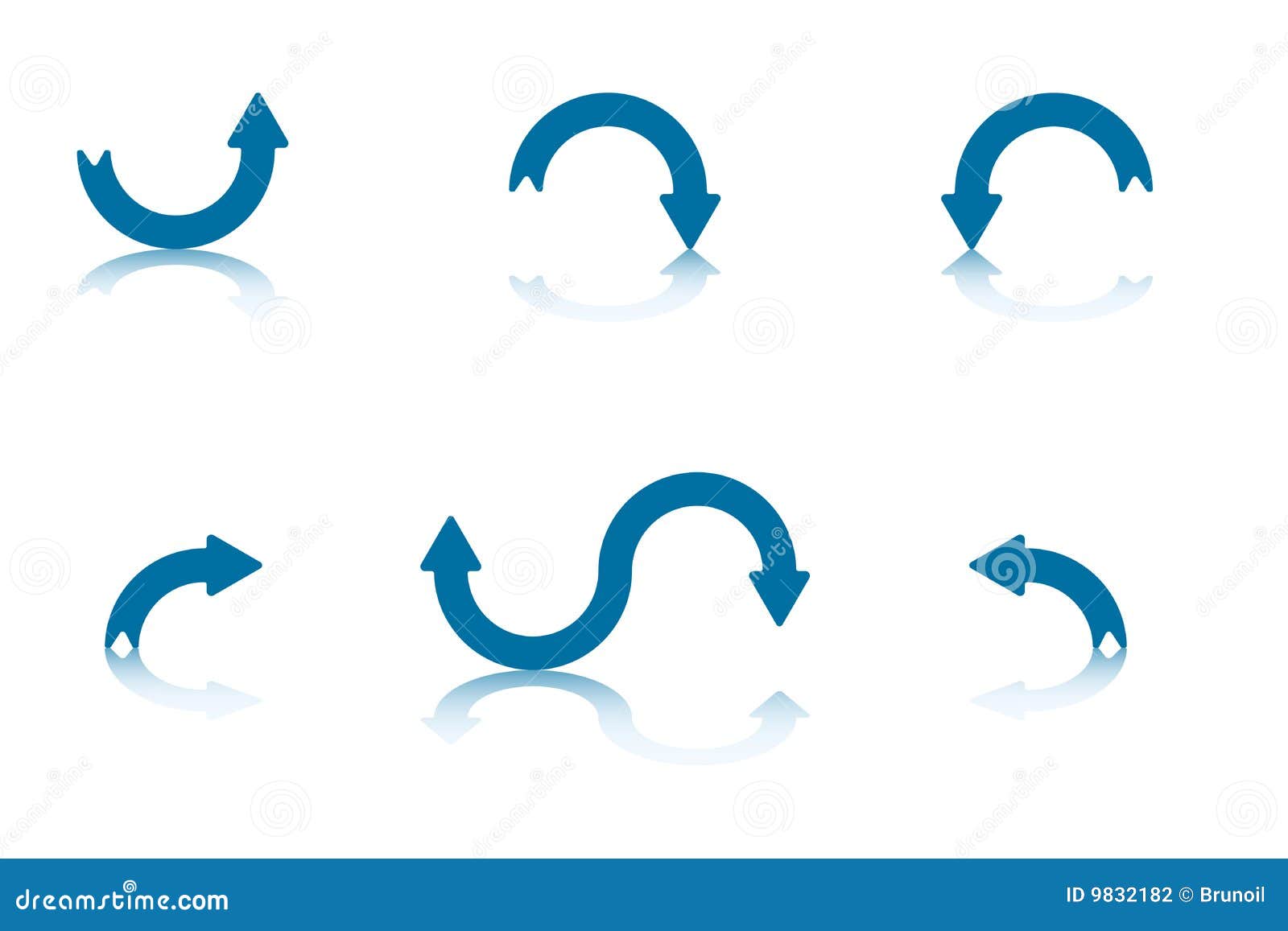 Reflection Arrows Collection 3 Stock Vector - Illustration of ...
