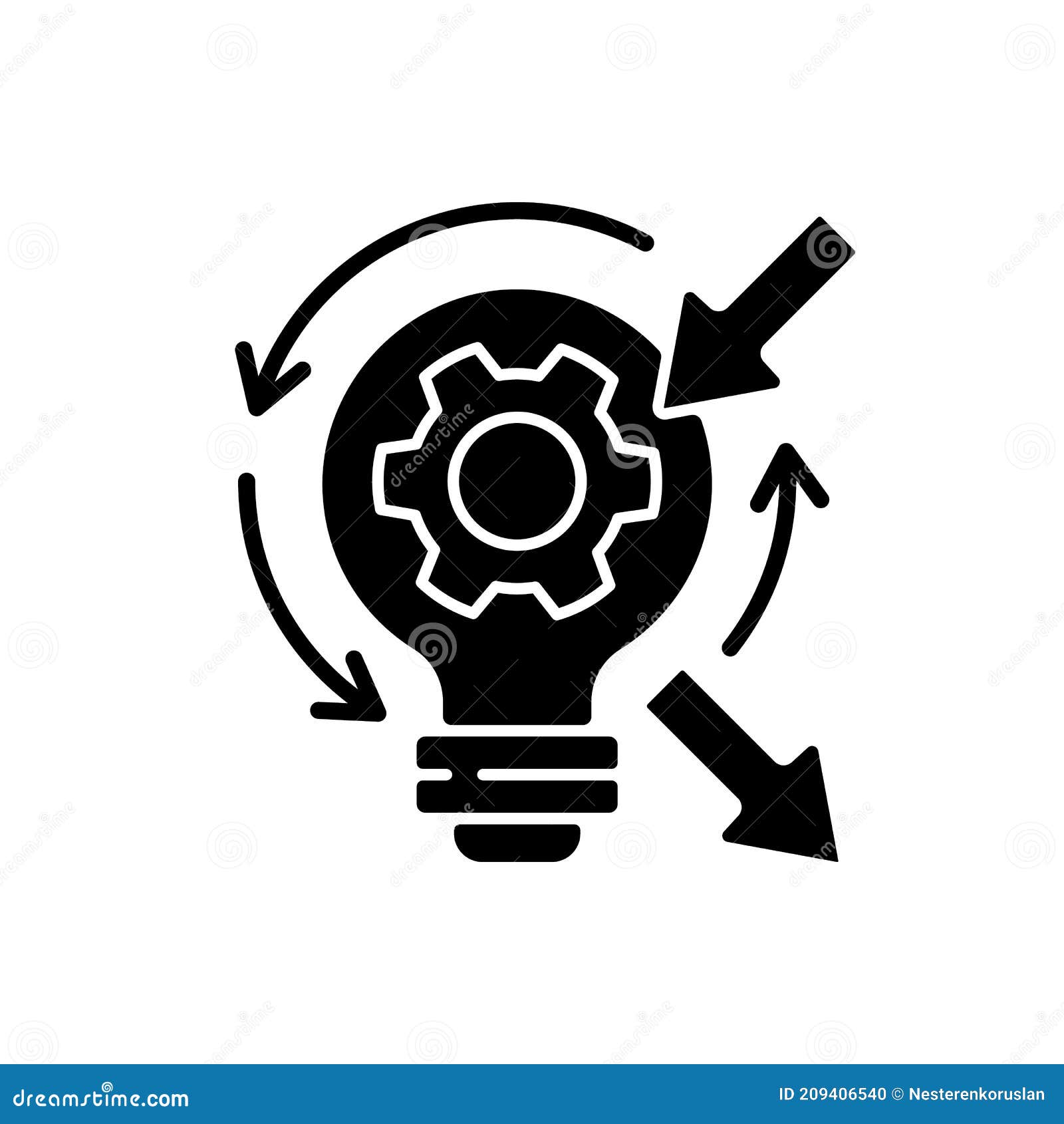 Reflection Black Glyph Icon Stock Vector - Illustration of generation ...