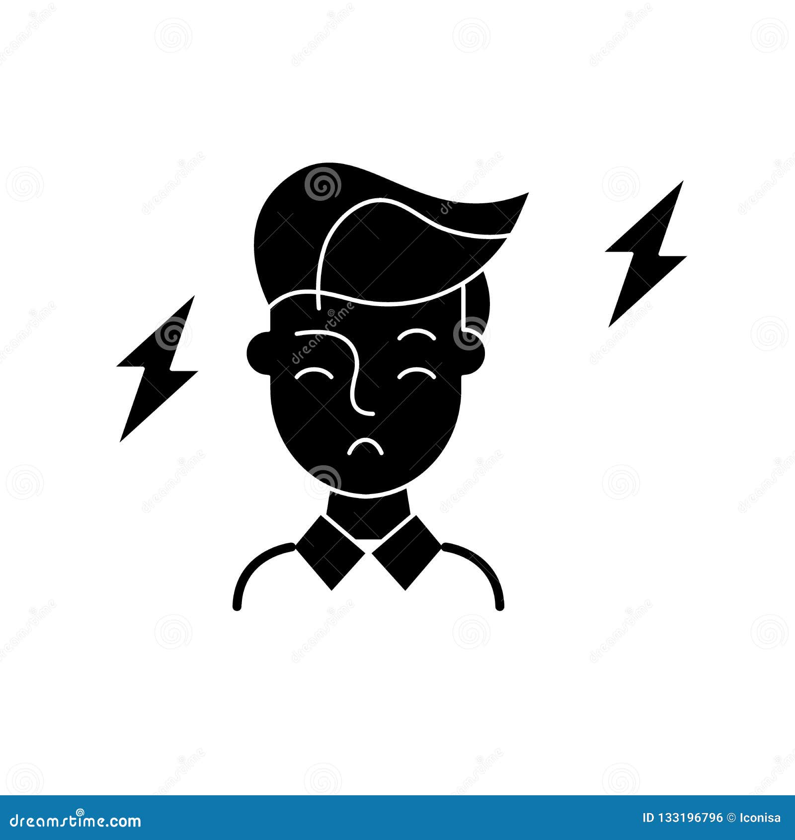 Reflection Black Icon, Vector Sign on Isolated Background. Reflection ...