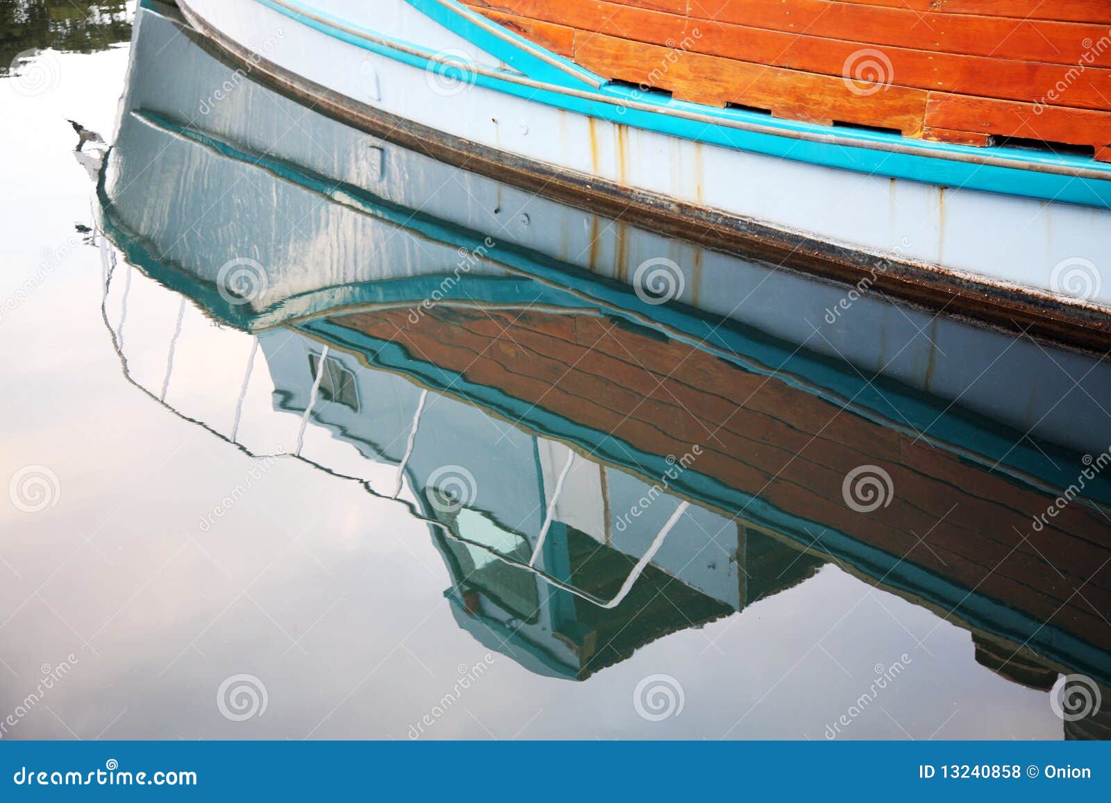 Reflection of a boat stock photo. Image of transport - 13240858
