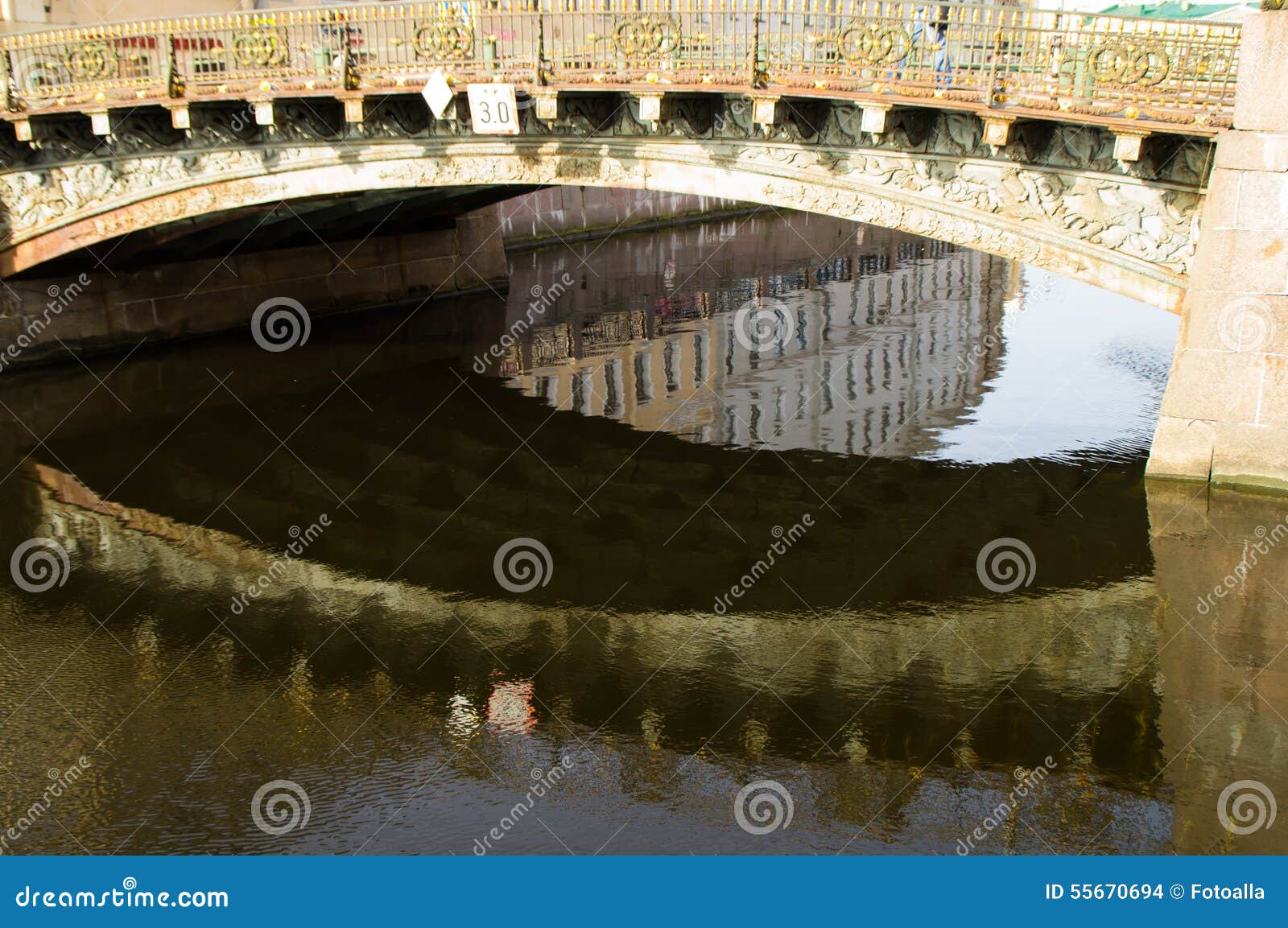 Reflection of bridge stock photo. Image of blue, river - 55670694