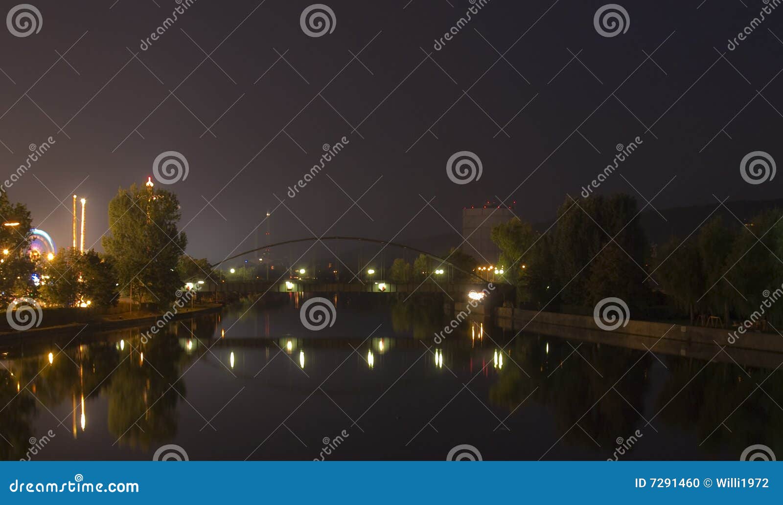Reflection of Bridge Over River in Stuttgart Stock Photo - Image of ...
