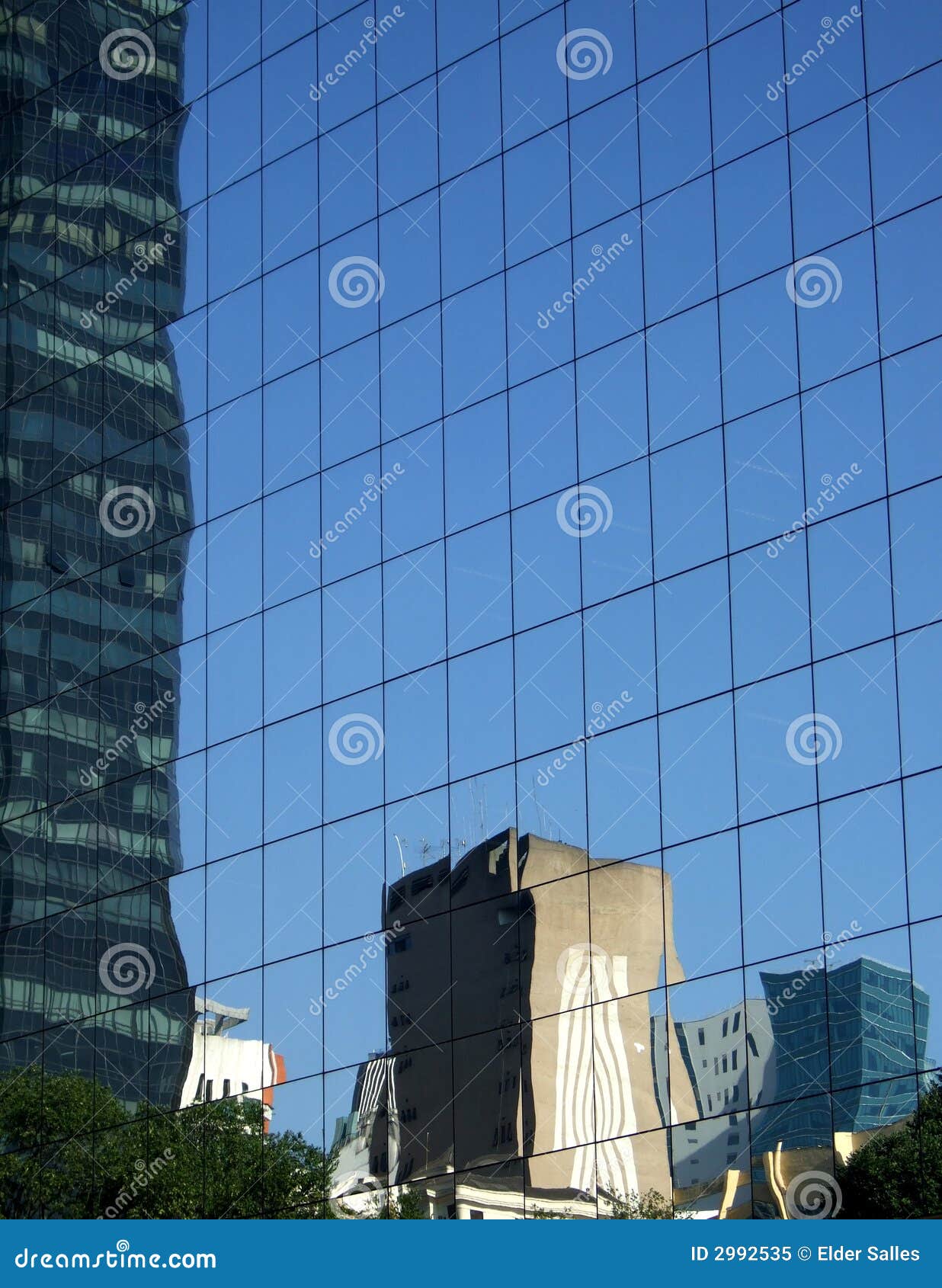 Reflection on the building stock image. Image of exchange - 2992535