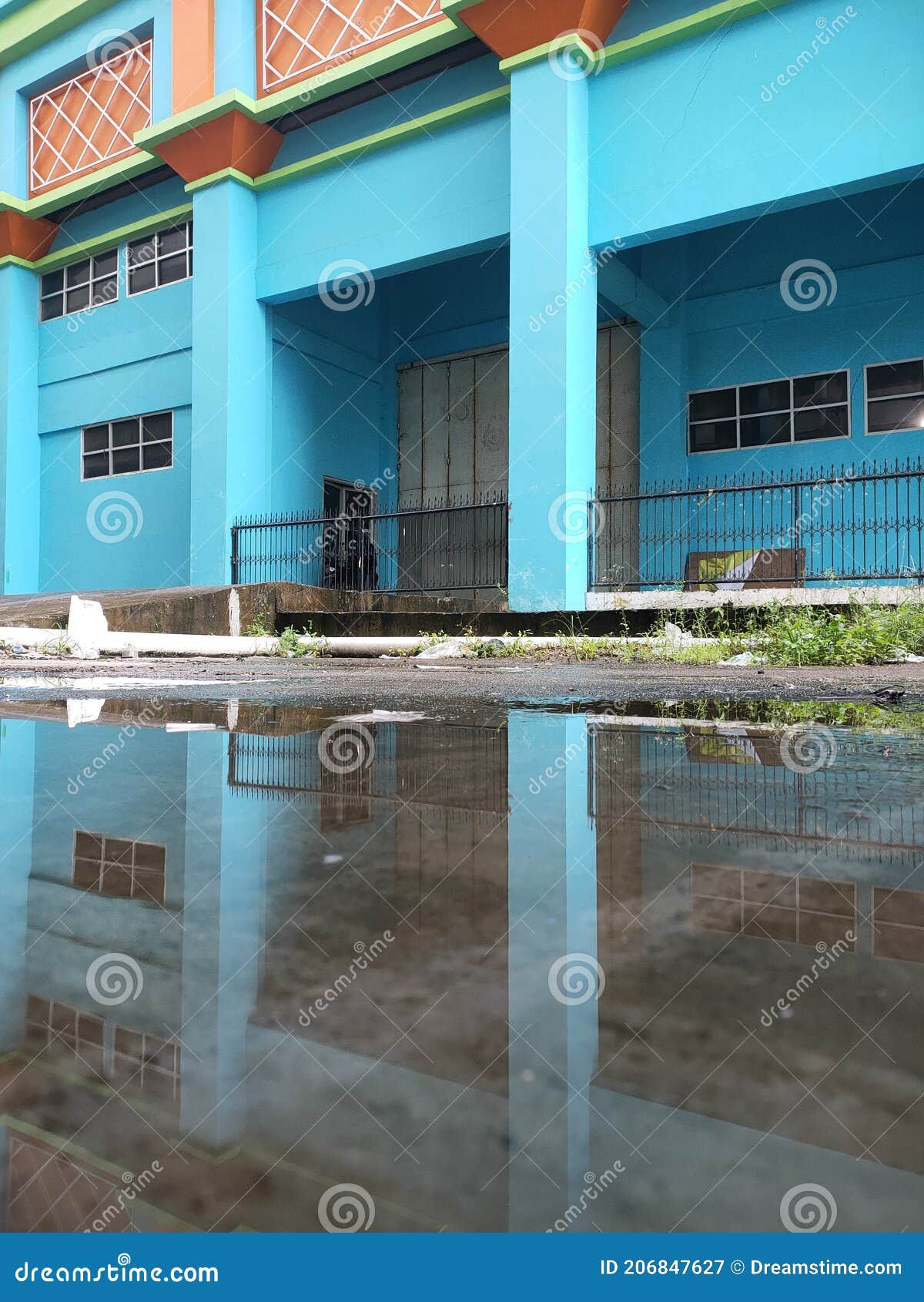 Reflection of the Building Above the Water Stock Image - Image of ...