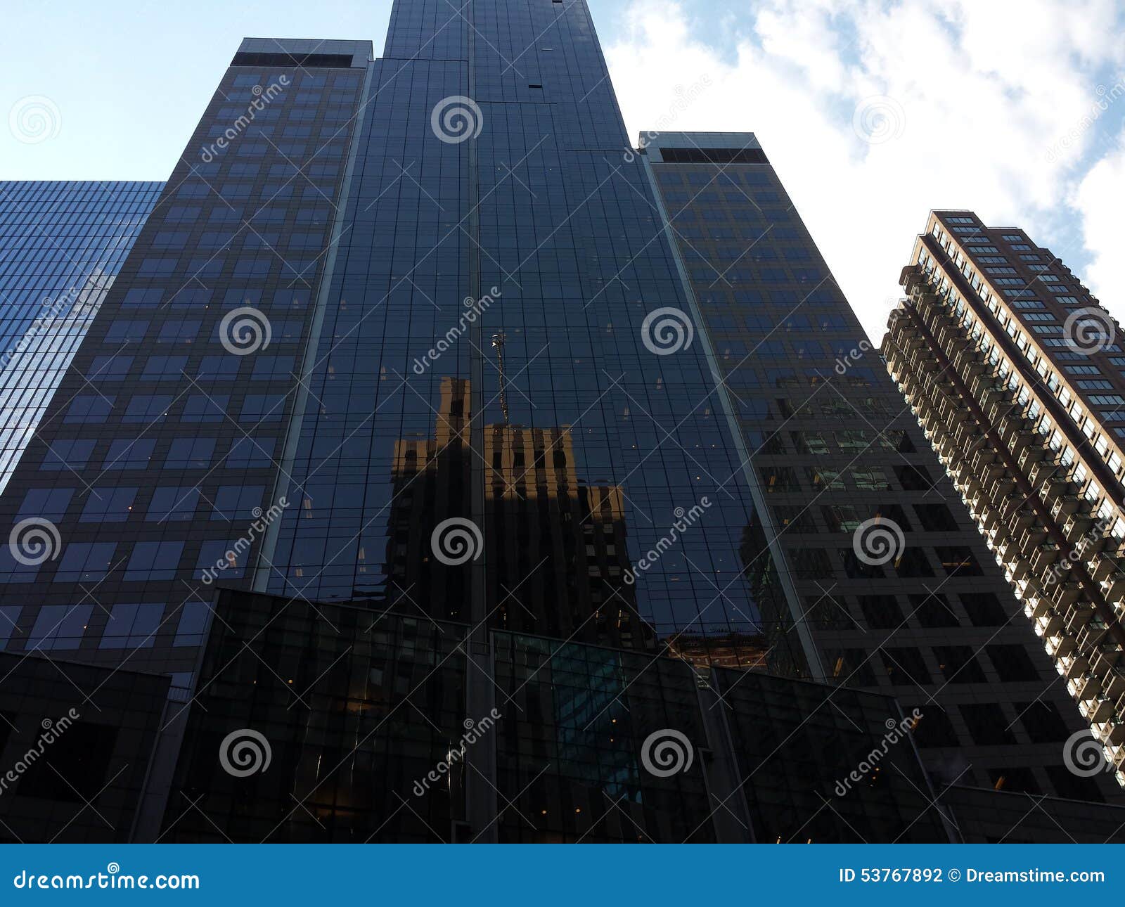 Reflection of building stock photo. Image of building - 53767892