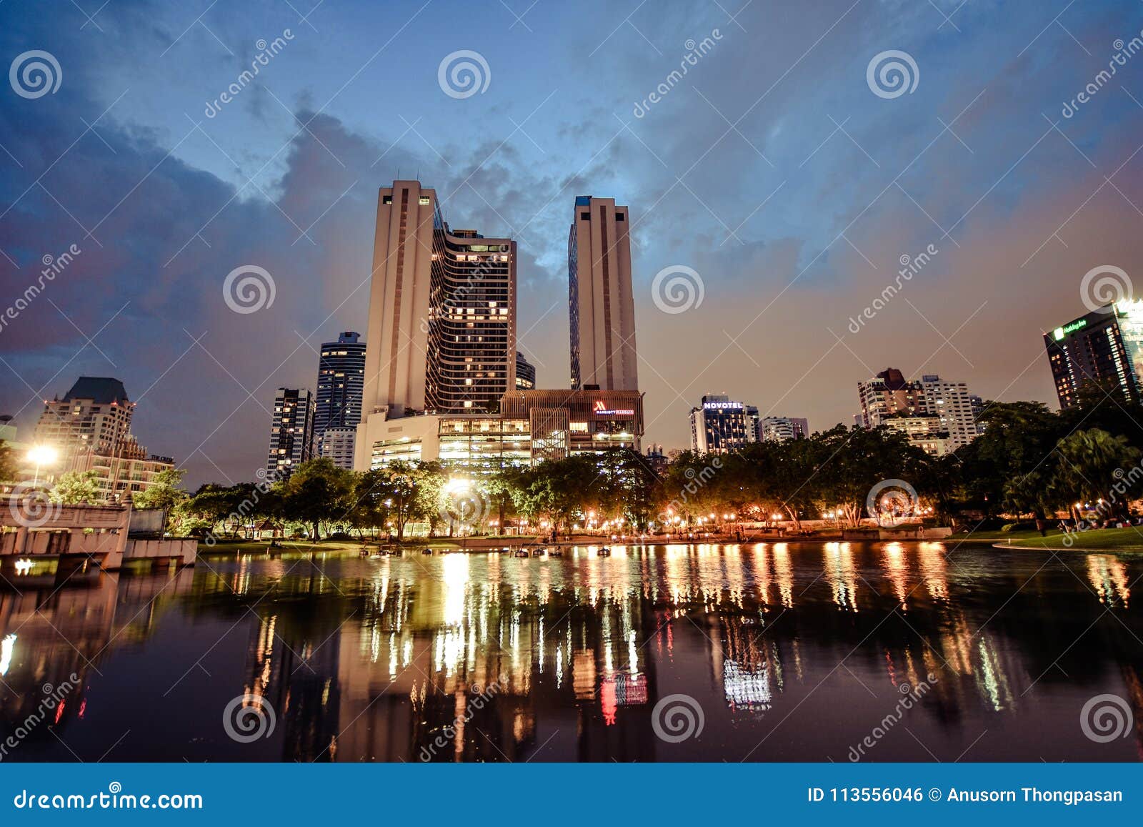 Reflection Building at Park Editorial Photo - Image of background ...