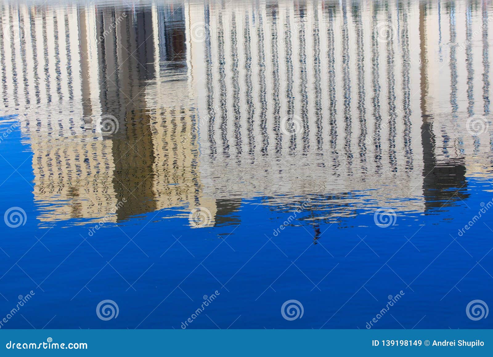 Reflection of a Building on the Surface of Water Stock Image - Image of ...