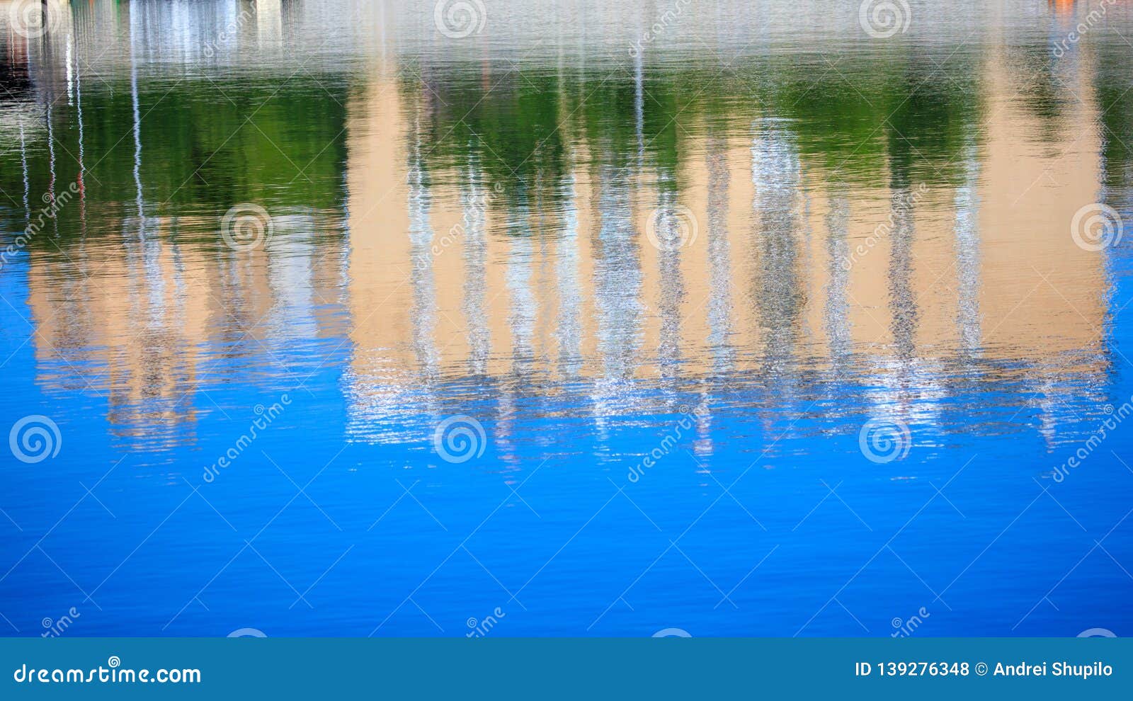 Reflection of a Building on the Surface of Water Stock Photo - Image of ...