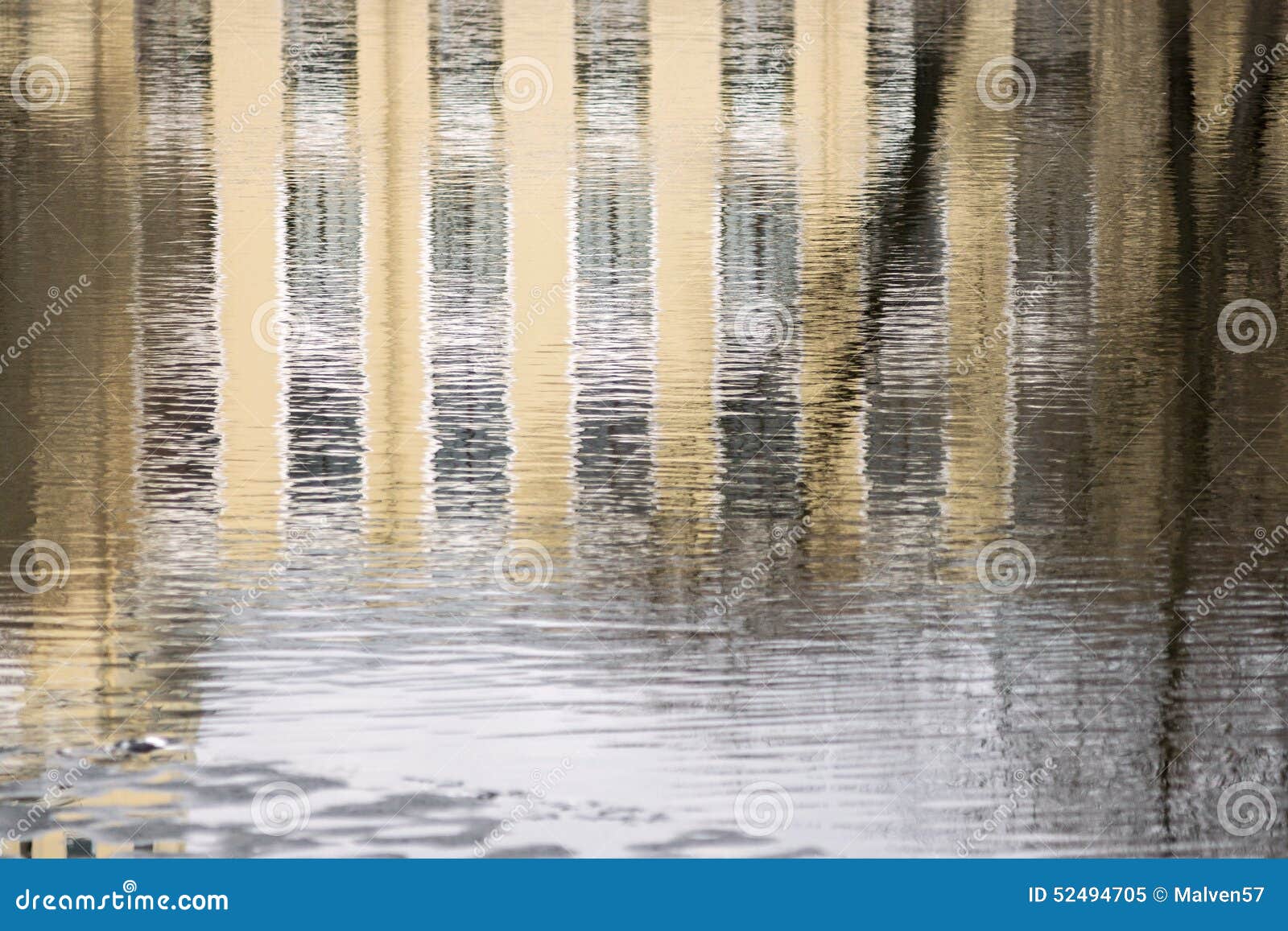 Reflection of the Building in Water Ripples Stock Image - Image of ...