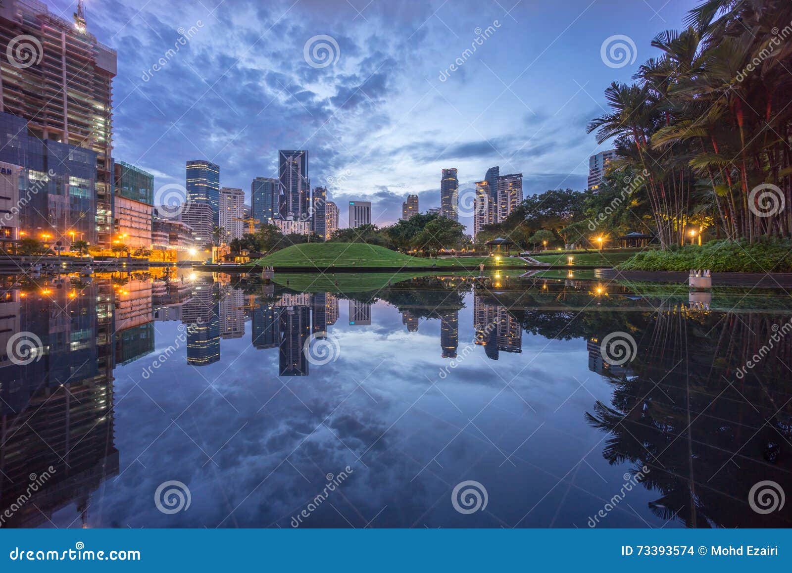 Reflection of the Buildings Surrounding KLCC Lake Editorial Stock Image ...