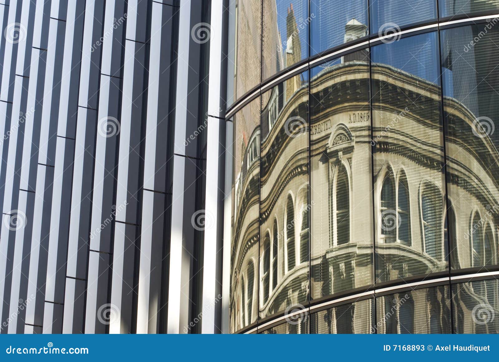 Reflection on a Business Building in London Stock Image - Image of ...