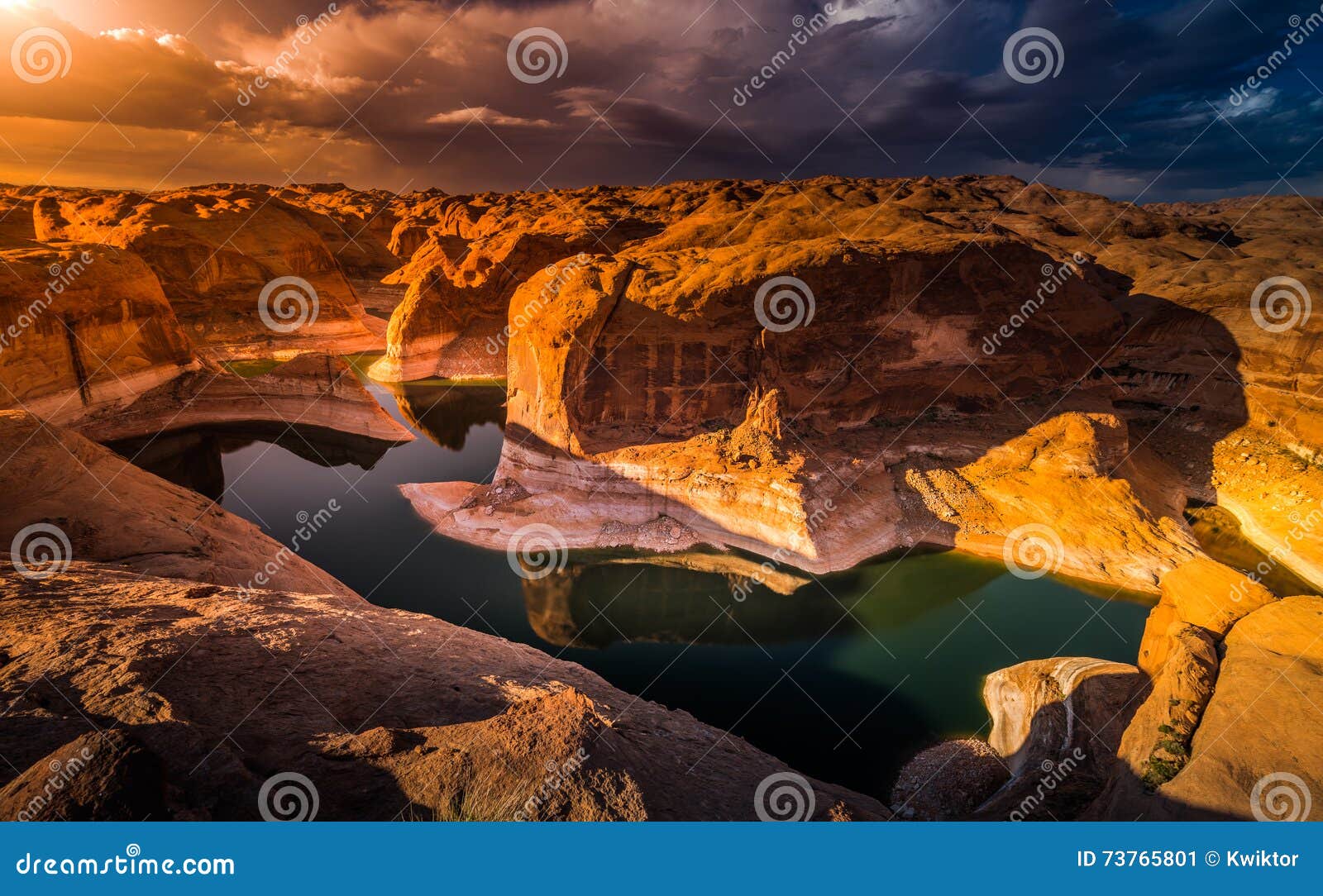 Reflection Canyon Lake Powell Utah Stock Image - Image of recreation ...